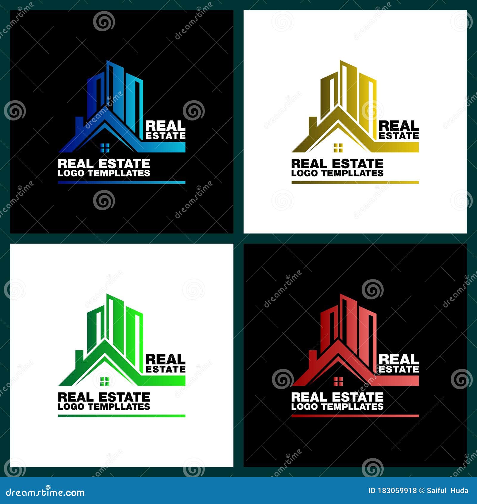 Modern Creative Real Estate Logo Design Vector. Stock Vector ... Modern Creative Real Estate Logo Design Vector. Stock Vector ...