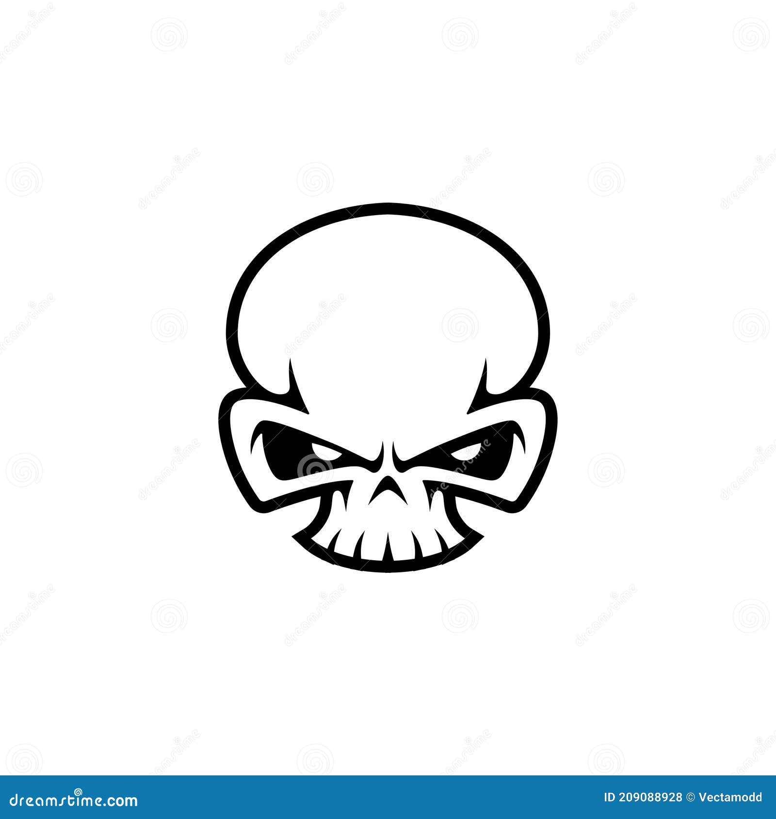 Modern Simple Skull Icon Vector Stock Vector - Illustration of icon ...