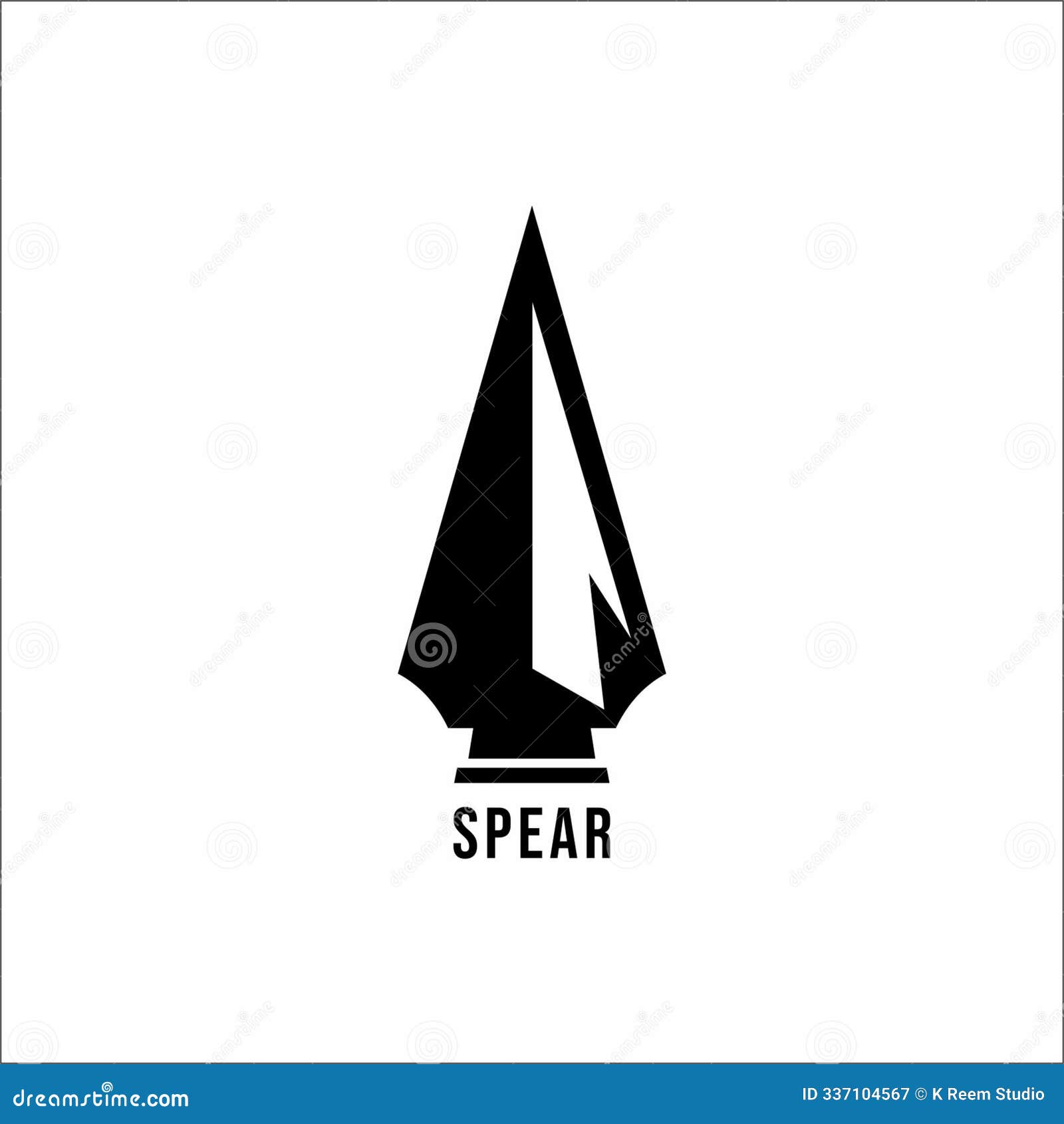Modern Simple Spear Logo Design. Stock Illustration - Illustration of ...
