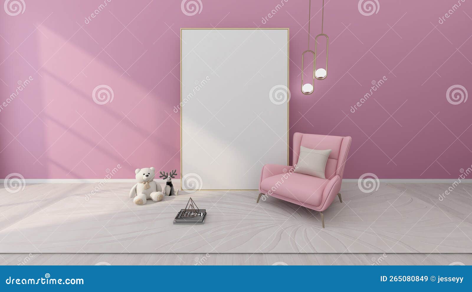 Modern Simple Style Art Wall Frame Prototype. Stock Illustration ...