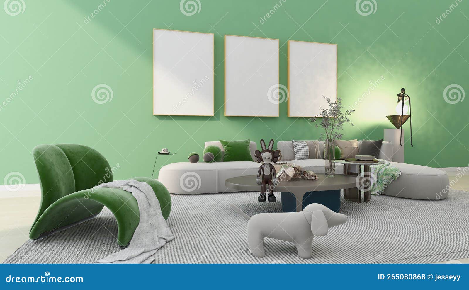 Modern Simple Style Art Wall Frame Prototype. Stock Illustration ...