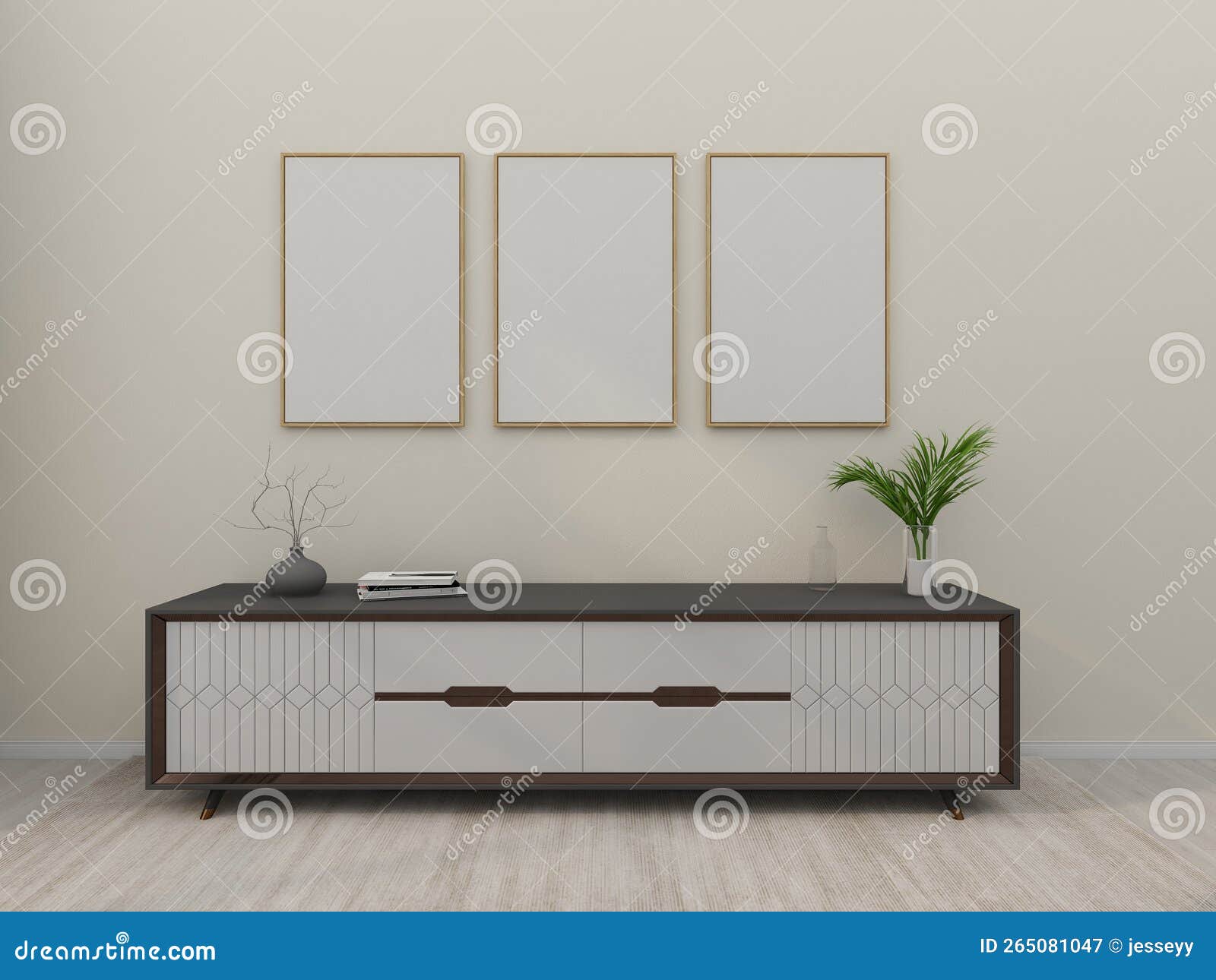 Modern Simple Style Art Wall Frame Prototype. Stock Illustration ...