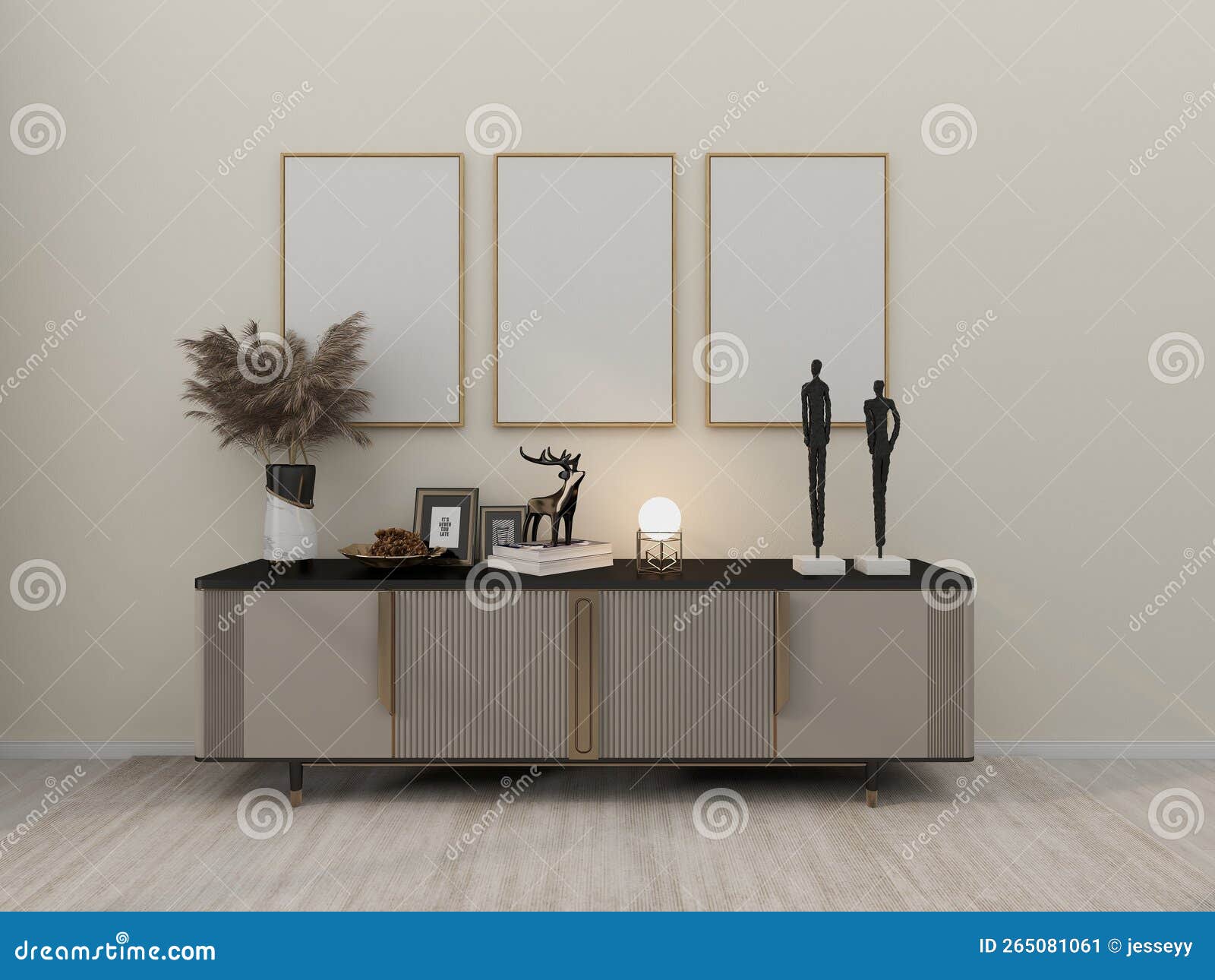 Modern Simple Style Art Wall Frame Prototype. Stock Illustration ...
