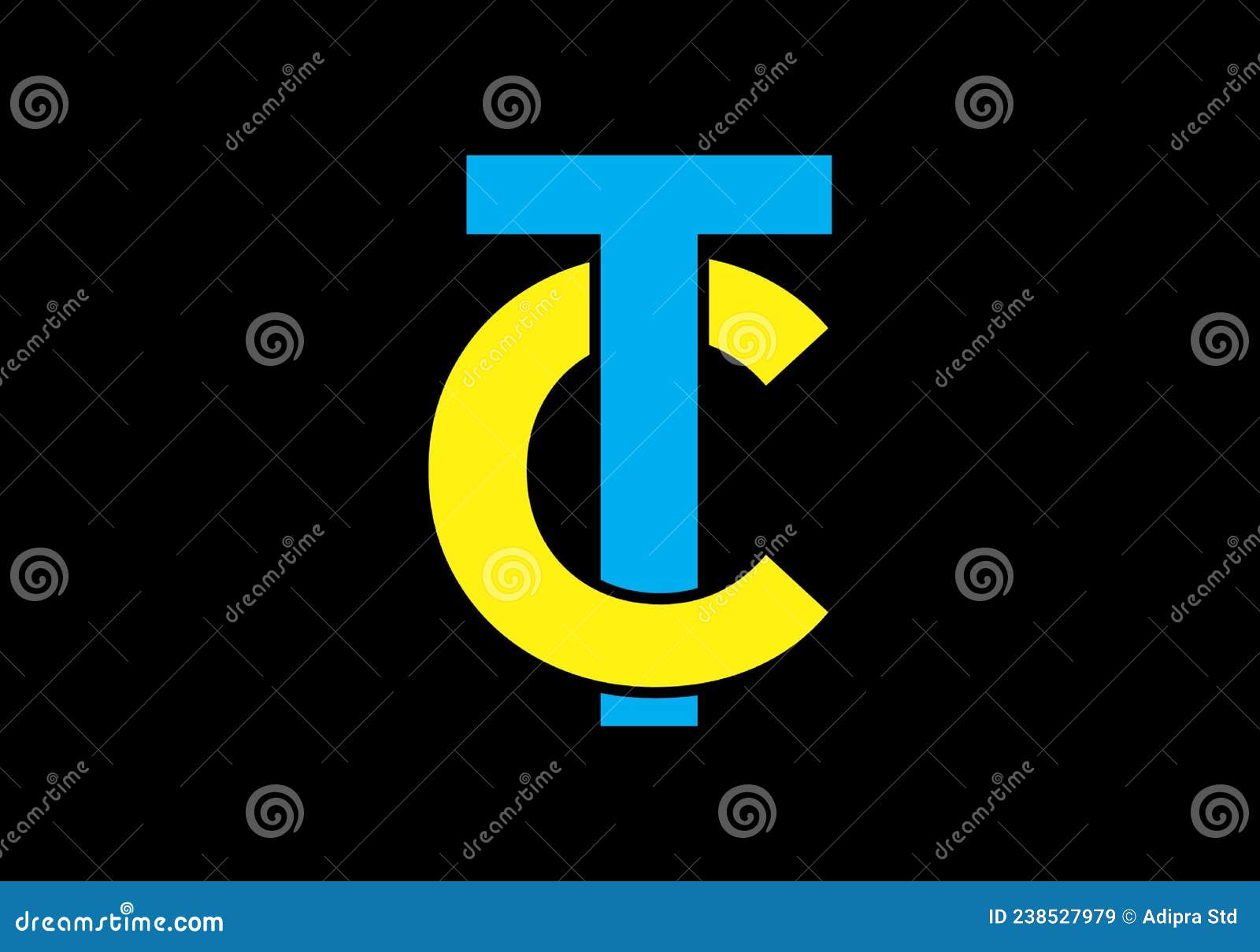 Modern Simple TC Initial Letter Stock Vector - Illustration of isolated ...