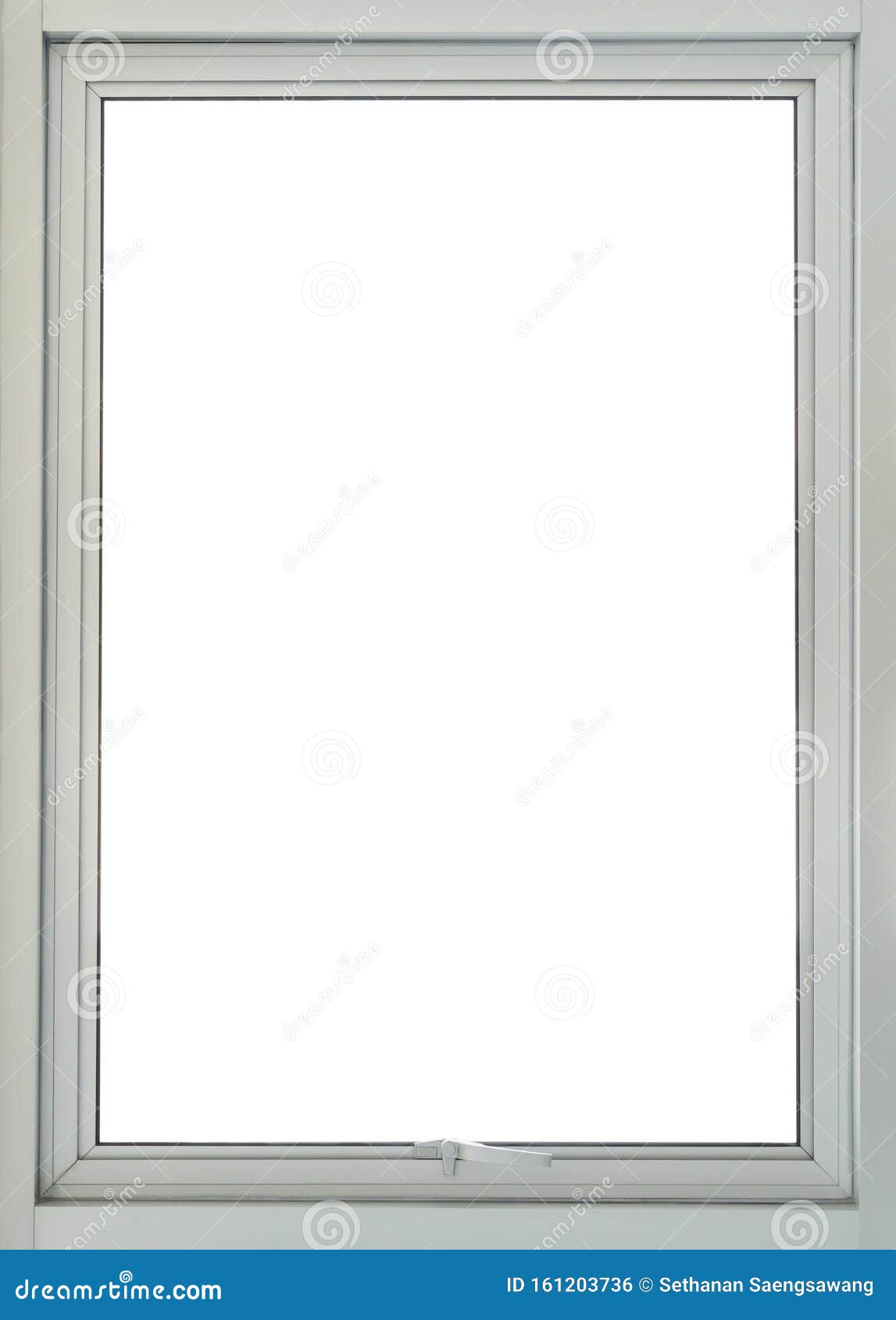 Modern Single Window Isolated Stock Photo - Image of real, blank: 161203736