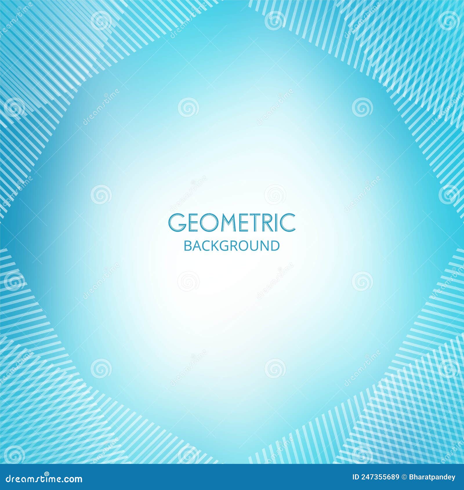 Modern Sky Blue Geometric Lines Background Stock Vector - Illustration ...