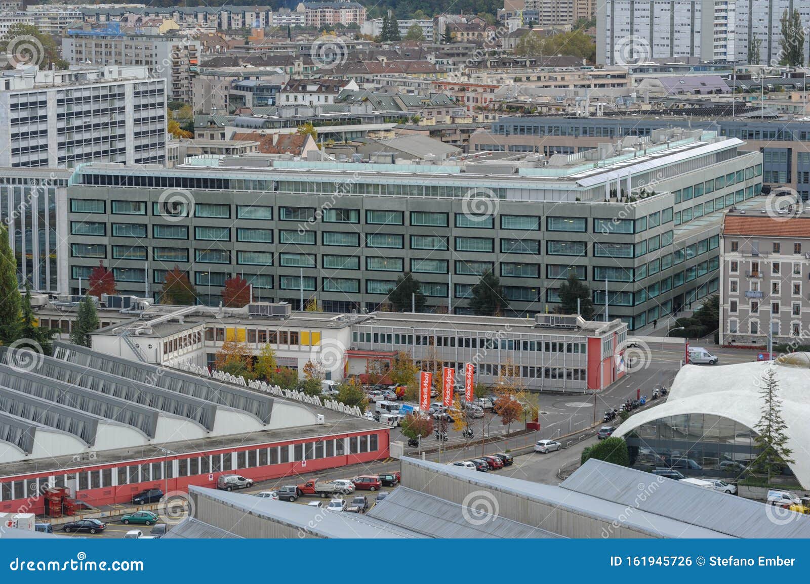 The Modern Skyline of Geneva on Switzerland Editorial Photo - Image of ...
