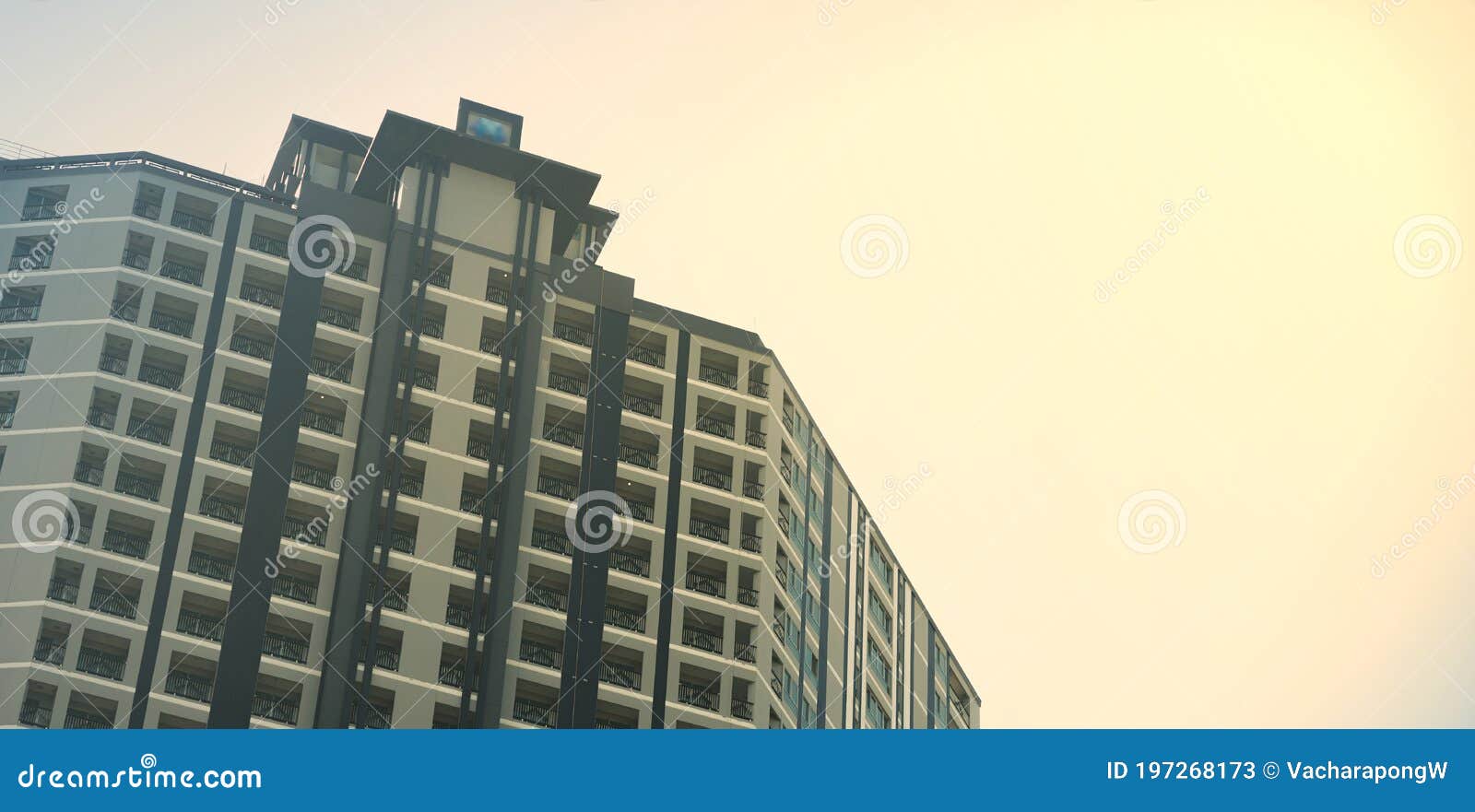 Modern Skyscaper on Blue Sky Background with Copyspace Editorial Stock ...