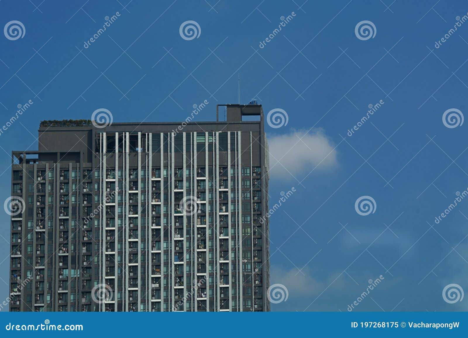Modern Skyscaper on Blue Sky Background with Copyspace Editorial Image ...
