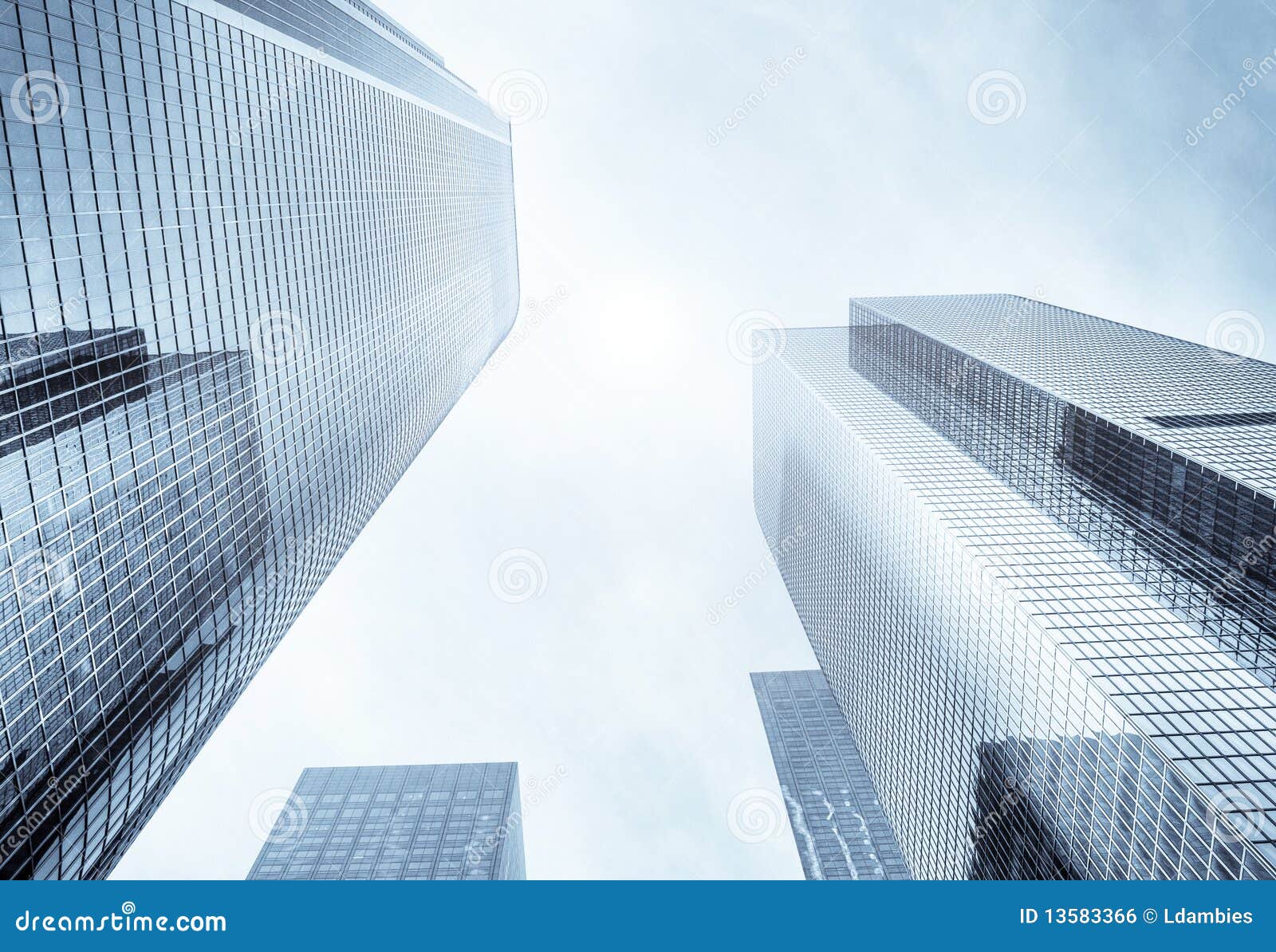 Modern skyscapers stock photo. Image of blueprint, blue - 13583366