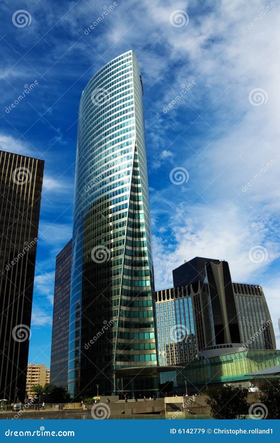 Modern skyscraper stock image. Image of chrome, clouds - 6142779