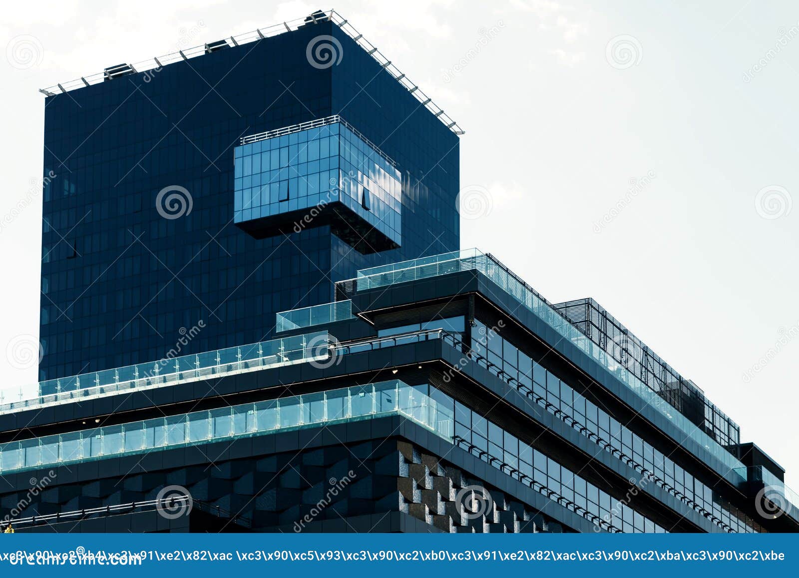Modern Skyscraper on a Background of Blue Sky Stock Photo - Image of ...