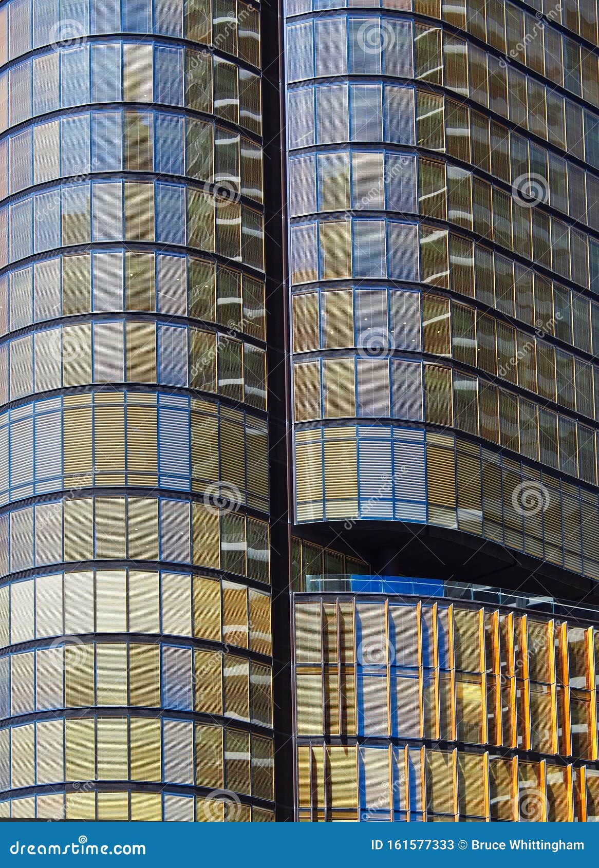 Modern Skyscraper with Bronze Coloured Glass Facade Stock Image - Image ...