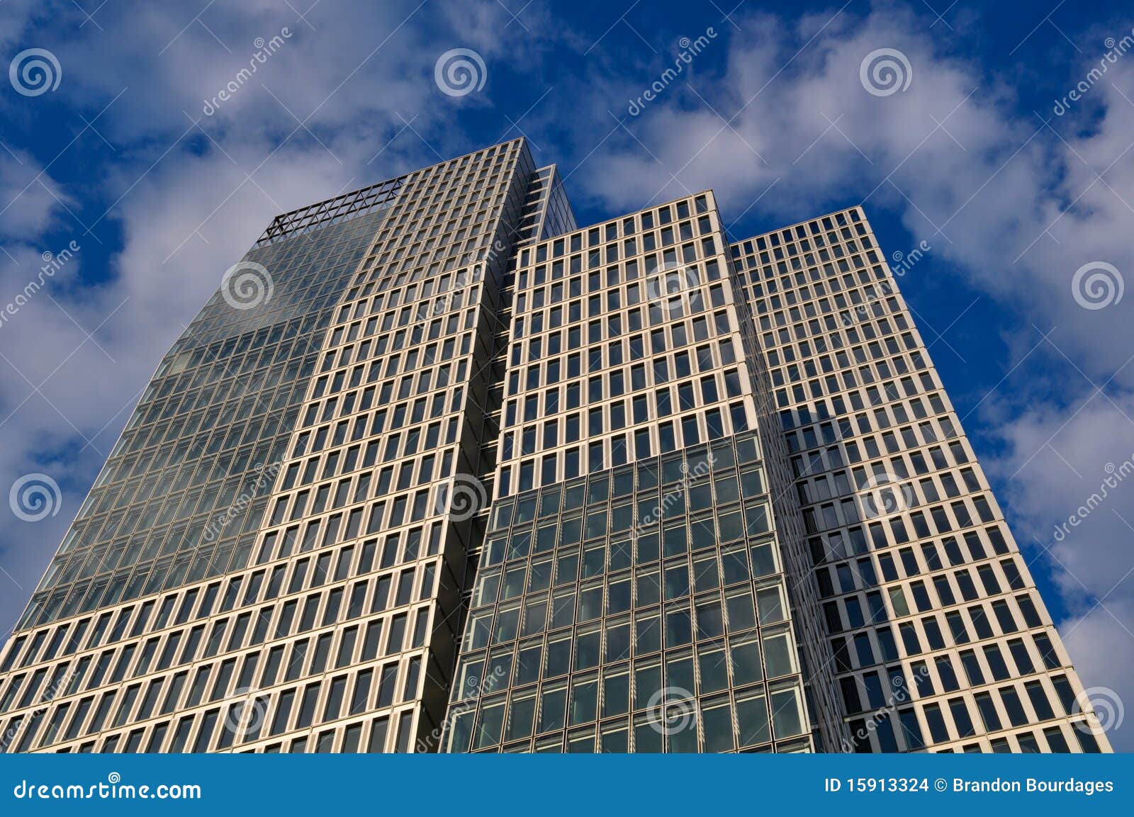 Modern Skyscraper Building with Clouds Stock Photo - Image of ...
