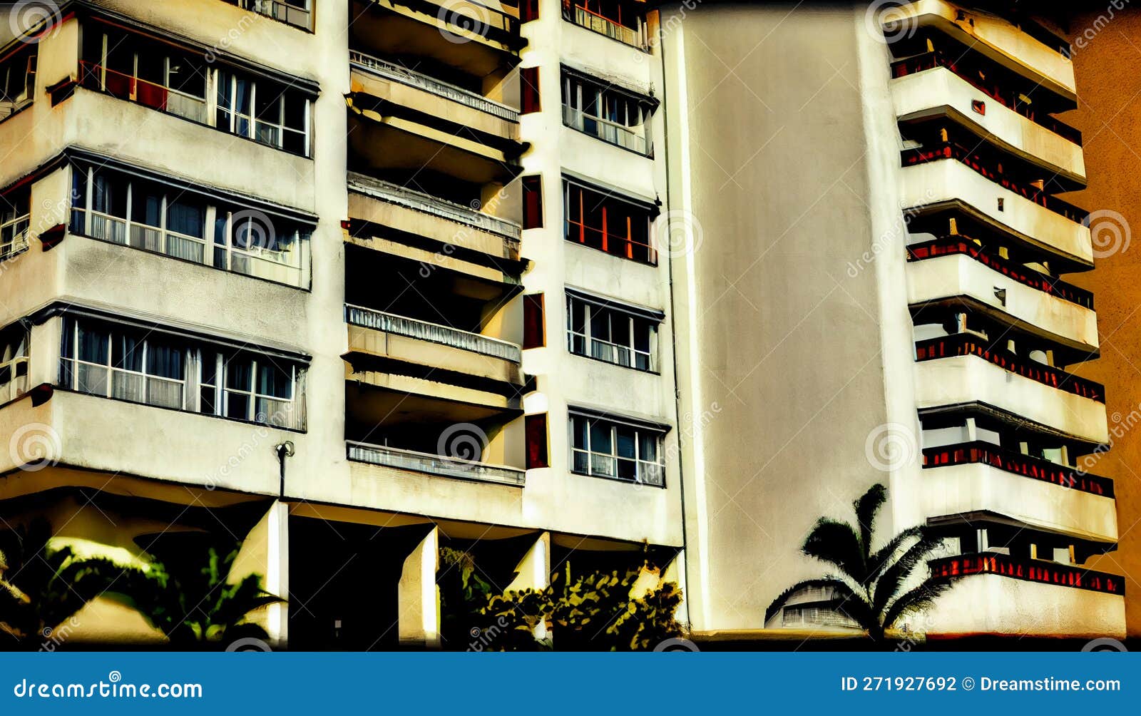 Modern Skyscraper Building with Yellow Reflection ,generative AI Stock ...