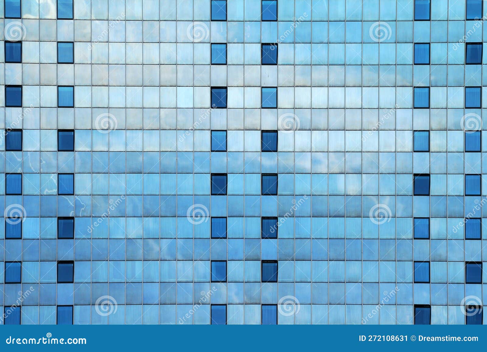 Modern Skyscraper Glass Facade for Blue Urban Background Stock Image ...