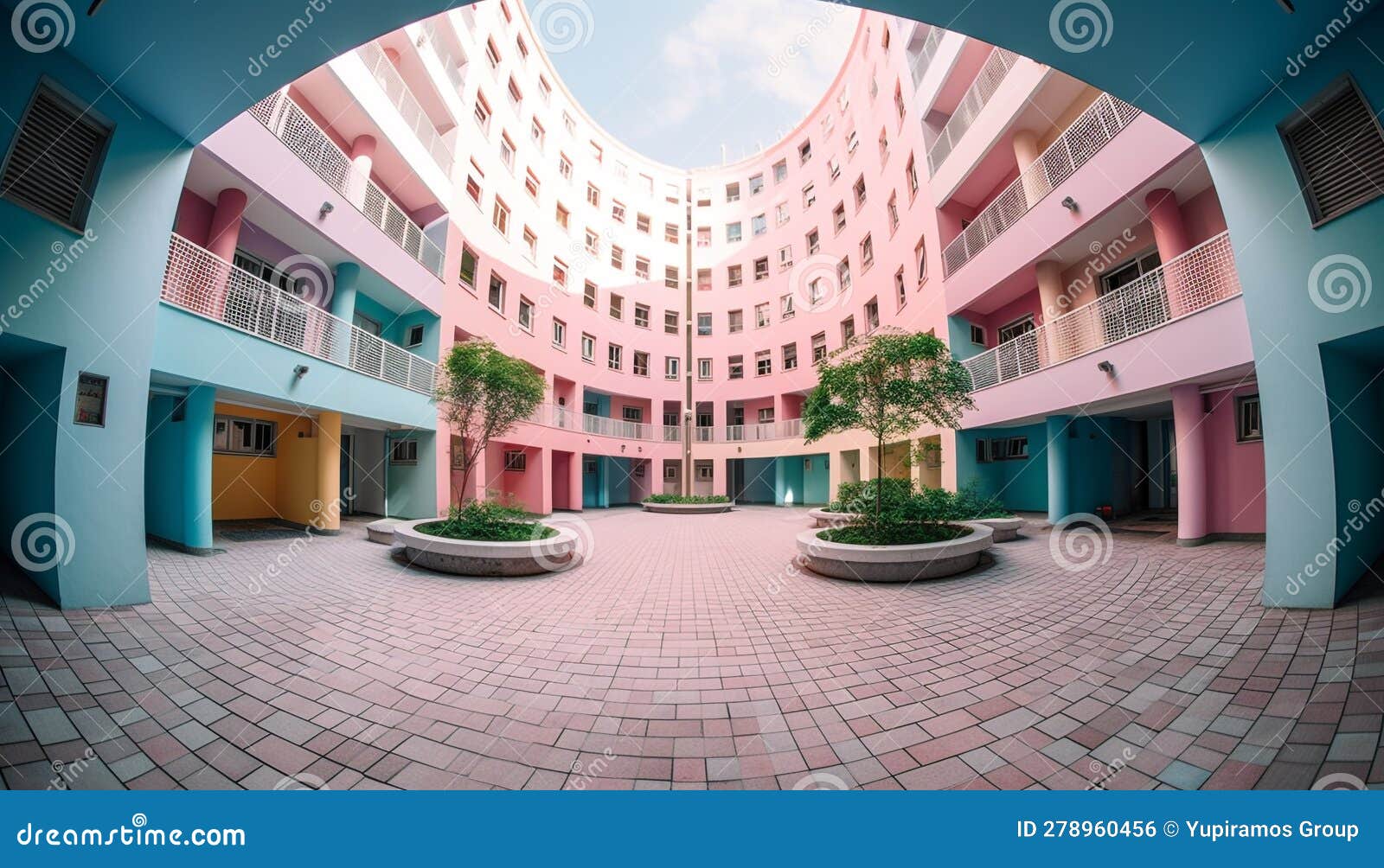 The Modern Skyscraper Glass Facade Reflects the City Blue Sky Generated ...