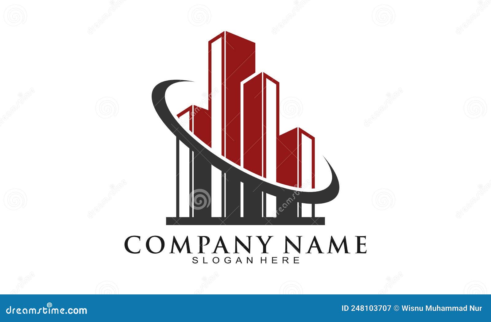 Modern Skyscraper Illustration Vector Logo Stock Vector - Illustration ...