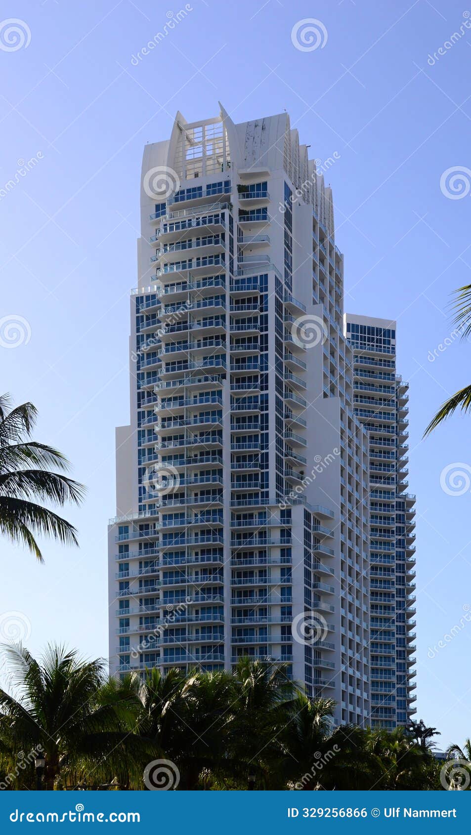Modern Skyscraper in Miami South Beach, Florida Stock Photo - Image of ...