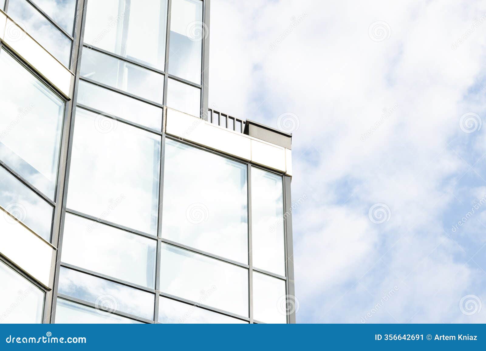 Modern Skyscraper Office Building External Side of Frame and Glass ...