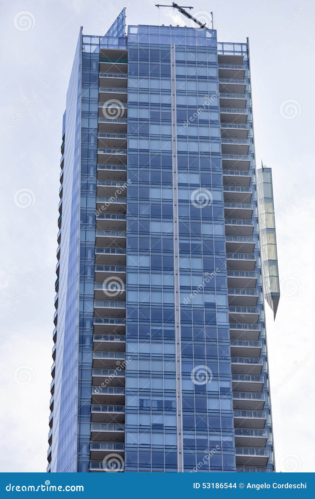 Modern Skyscraper with Windows and Balconies. Toronto, Canada Stock ...