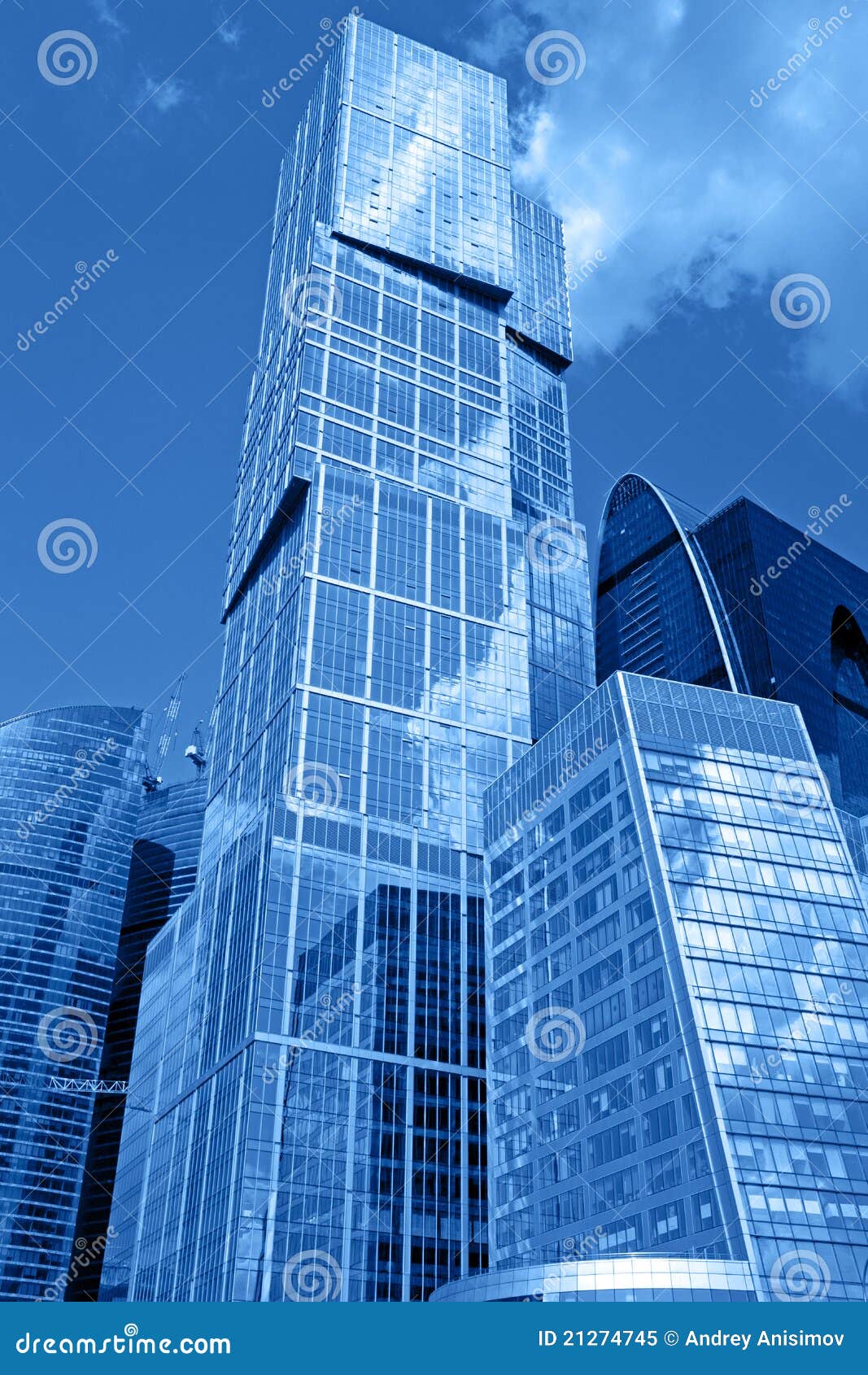 Modern skyscrapers. stock image. Image of concrete, angle - 21274745