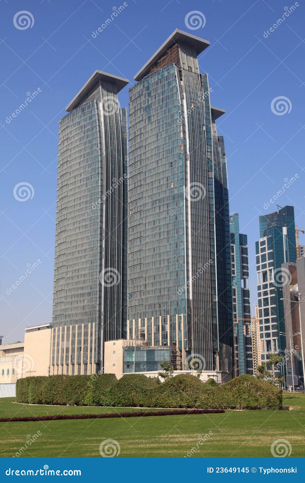 Modern Skyscrapers in Doha, Qatar Stock Image - Image of architecture ...