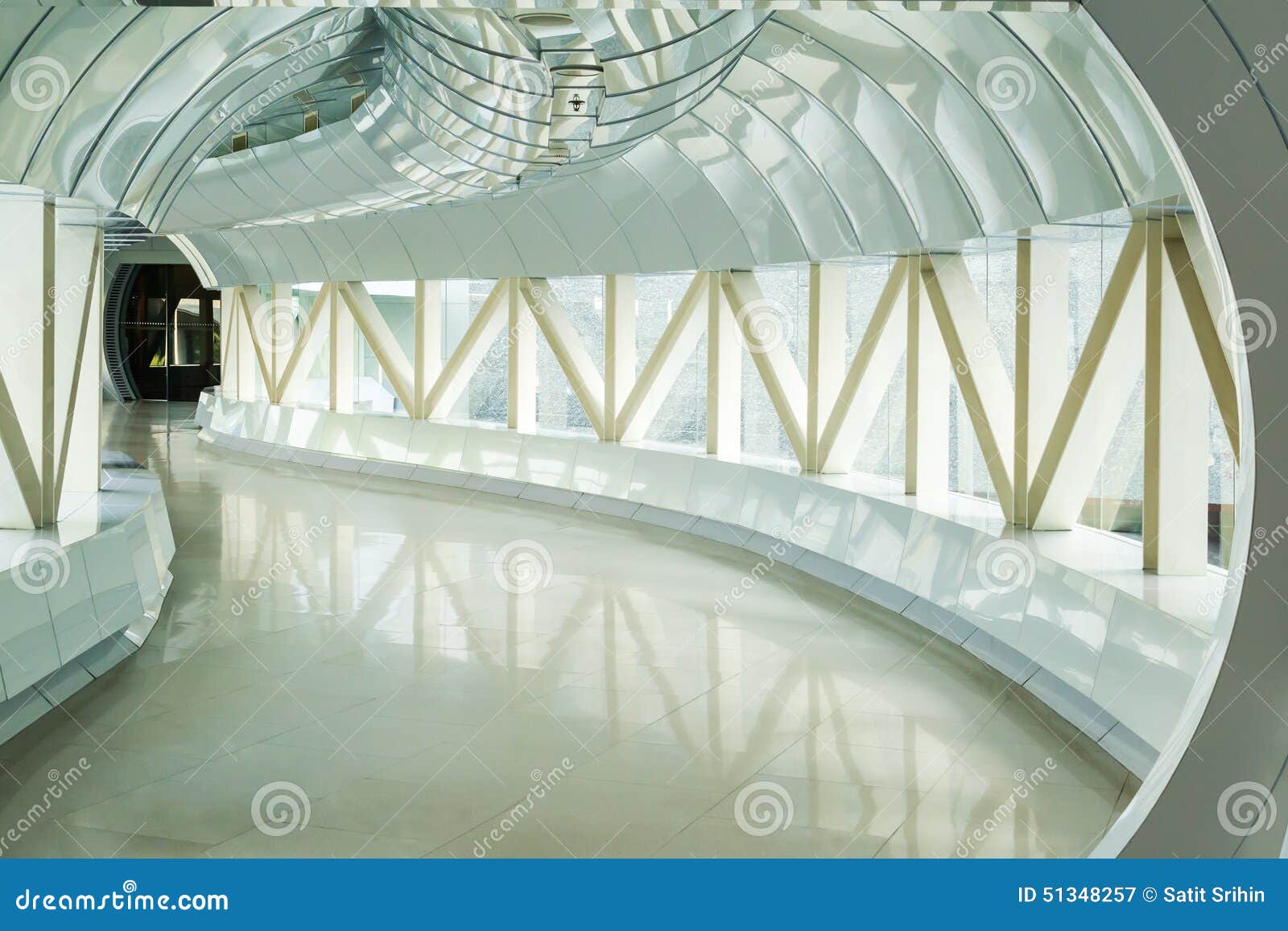 Modern skywalk stock image. Image of bridge, abstract - 51348257