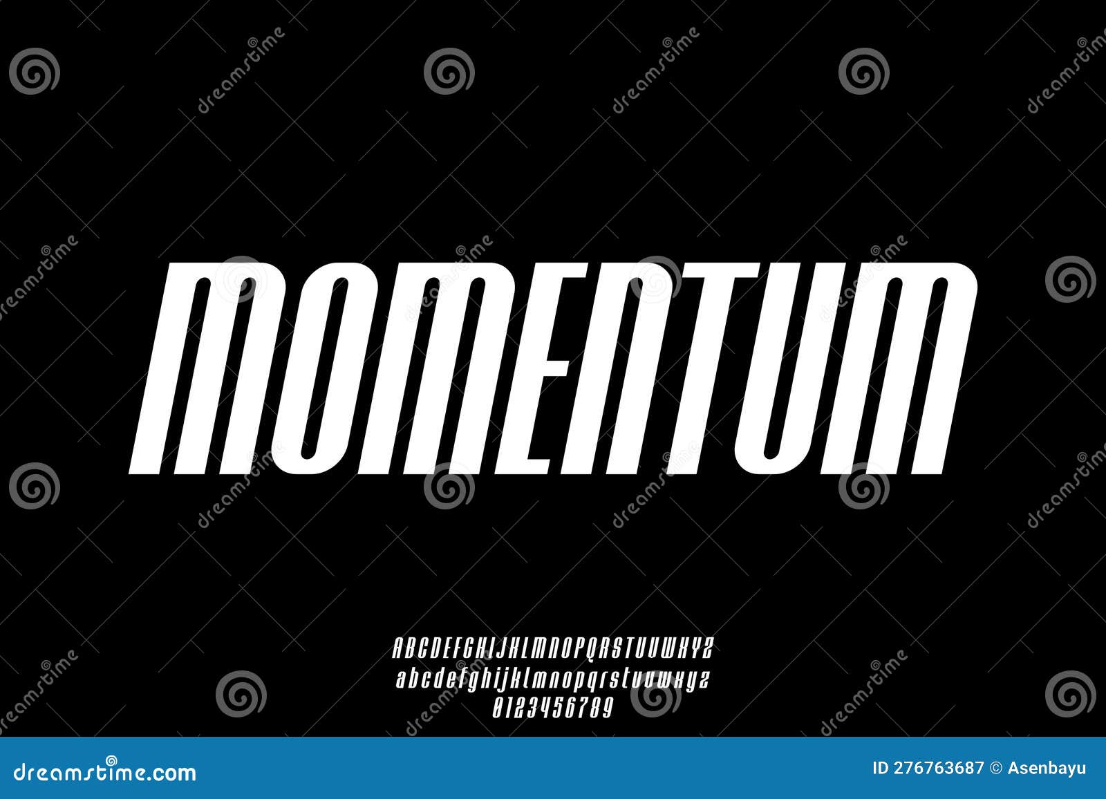 Modern Slant Condensed Style Display Font Vector. Tall Typography Style ...