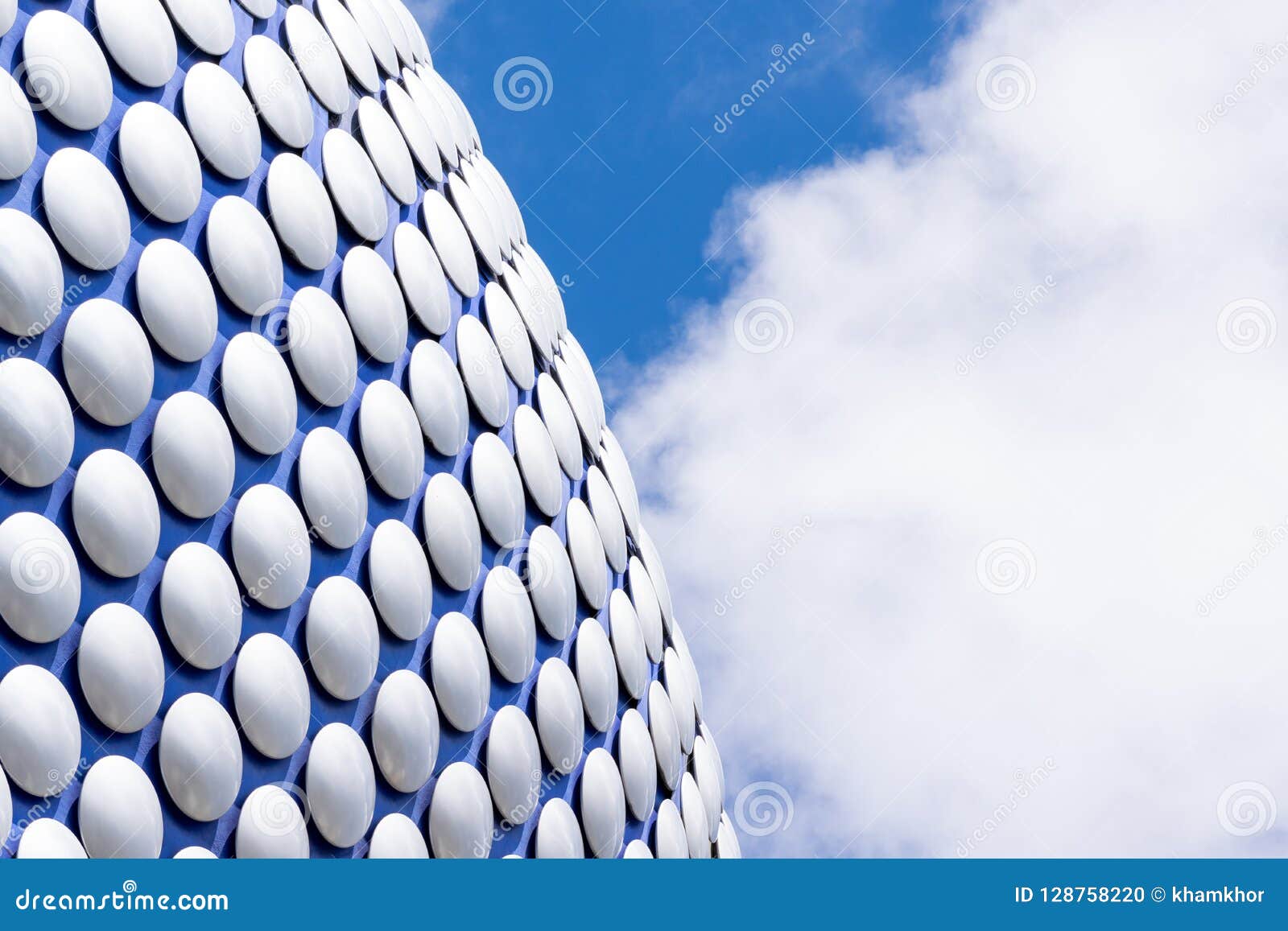 Modern Sleek Architecture Building Texture Background with Blue Cloudy ...