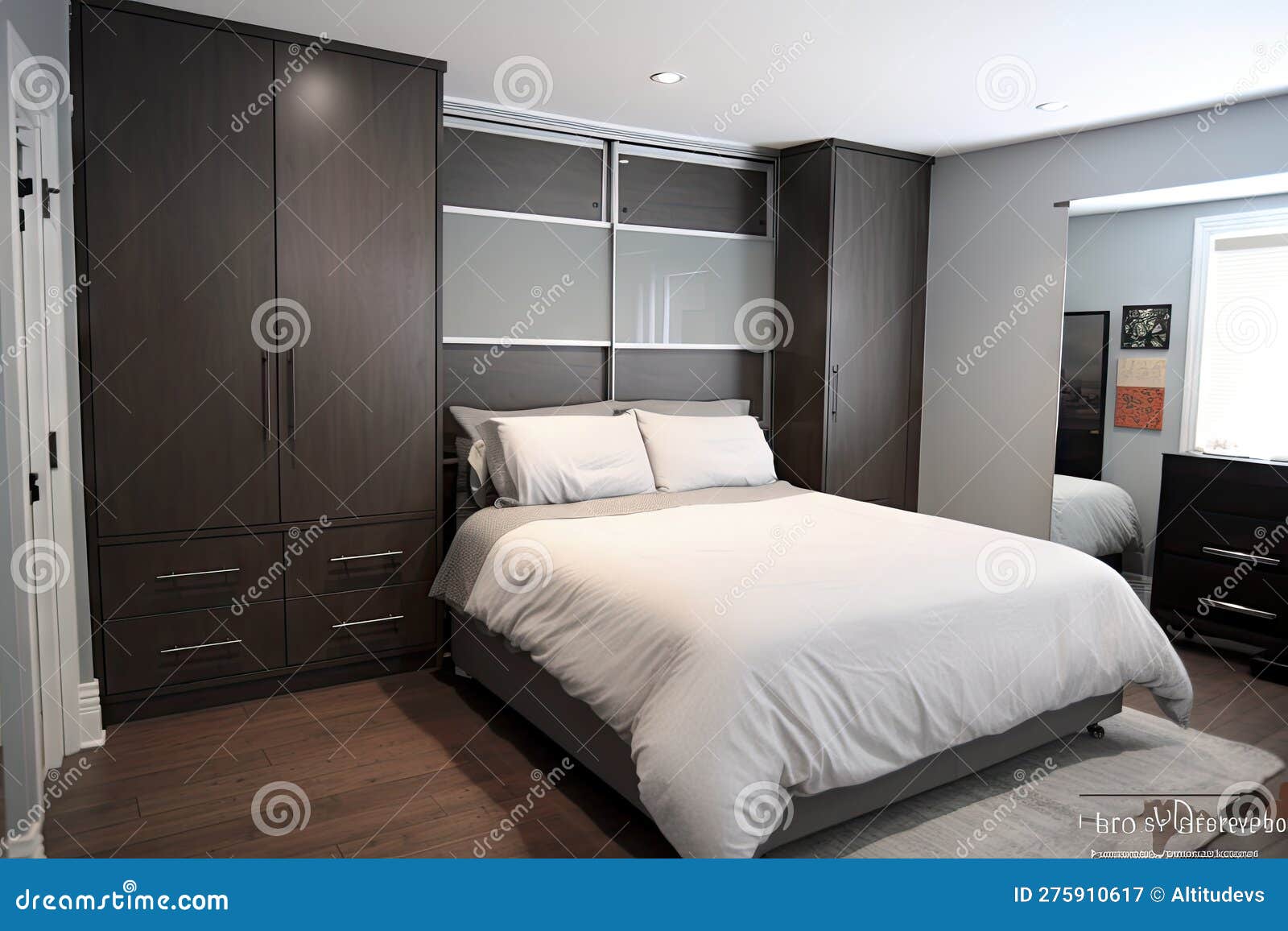A Modern and Sleek Design for a Master Bedroom with Plenty of Storage ...