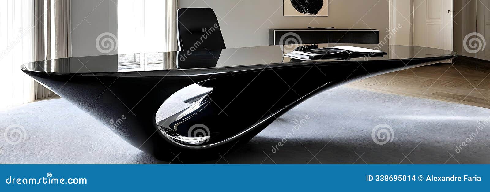 Modern Sleek Dining Table Design Stock Illustration - Illustration of ...