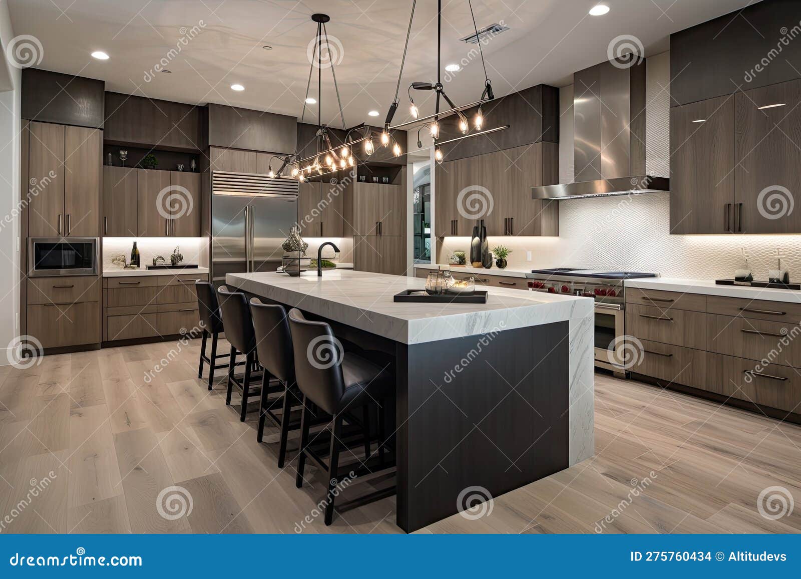 Modern and Sleek Kitchen with Linear Design, Sleek Finishes, and the ...
