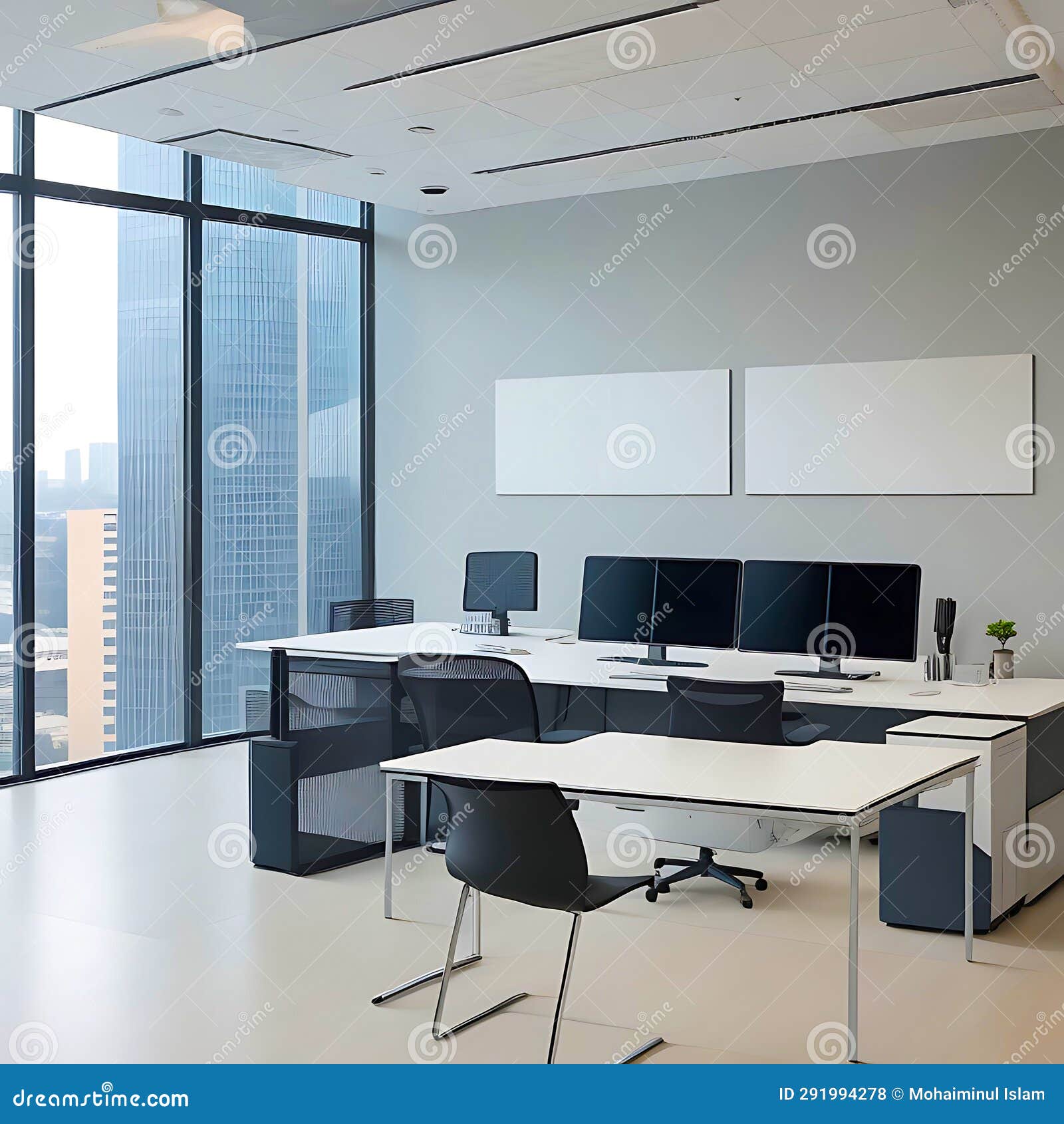 Modern and Sleek Office Space Perfect for a Professional Setting ...