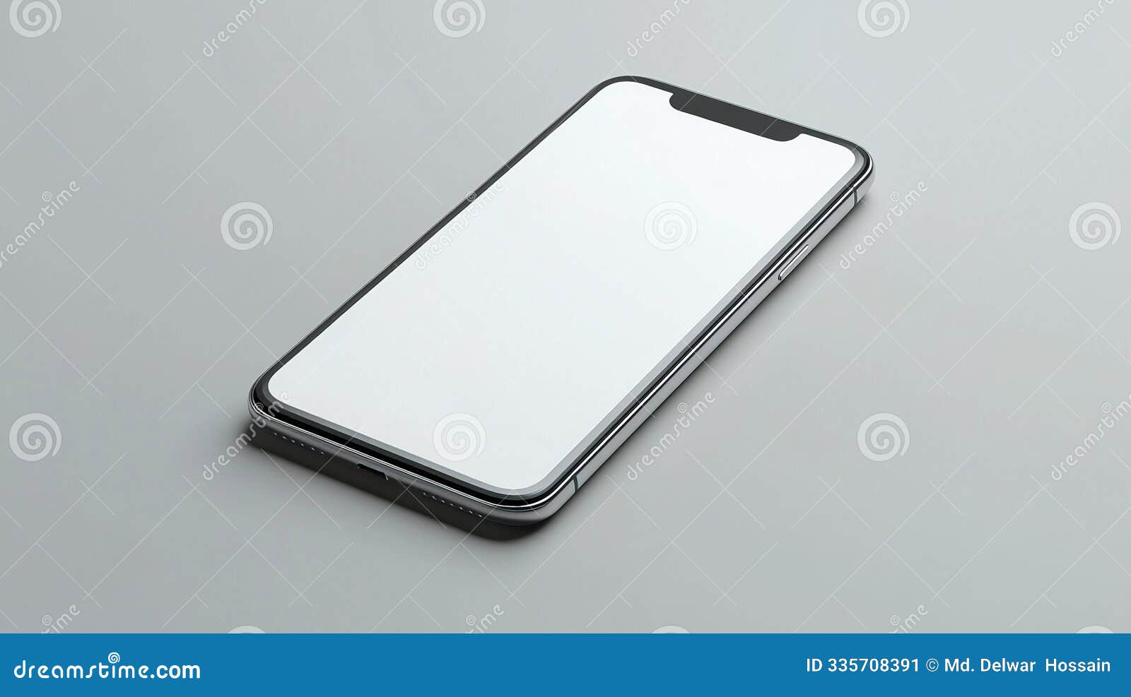 Modern Sleek Phone with Blank White Screen for Tech Mockups Stock Image ...