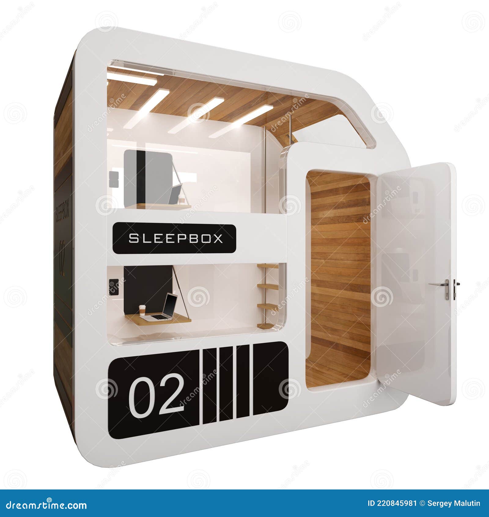 Modern Sleep Box. stock illustration. Illustration of architecture ...