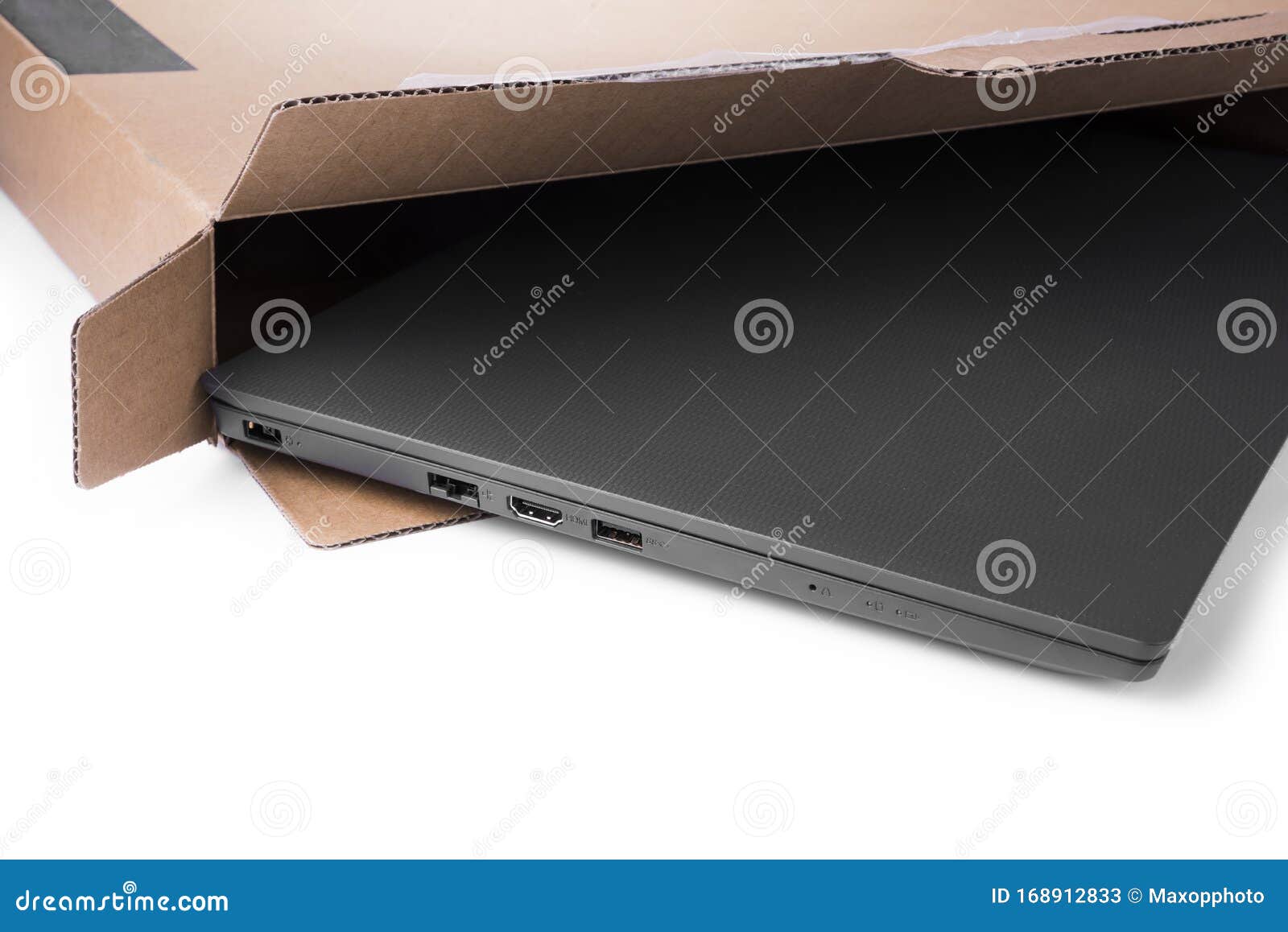 Modern Slim Lightweight Laptop in a Box Stock Image - Image of pair ...