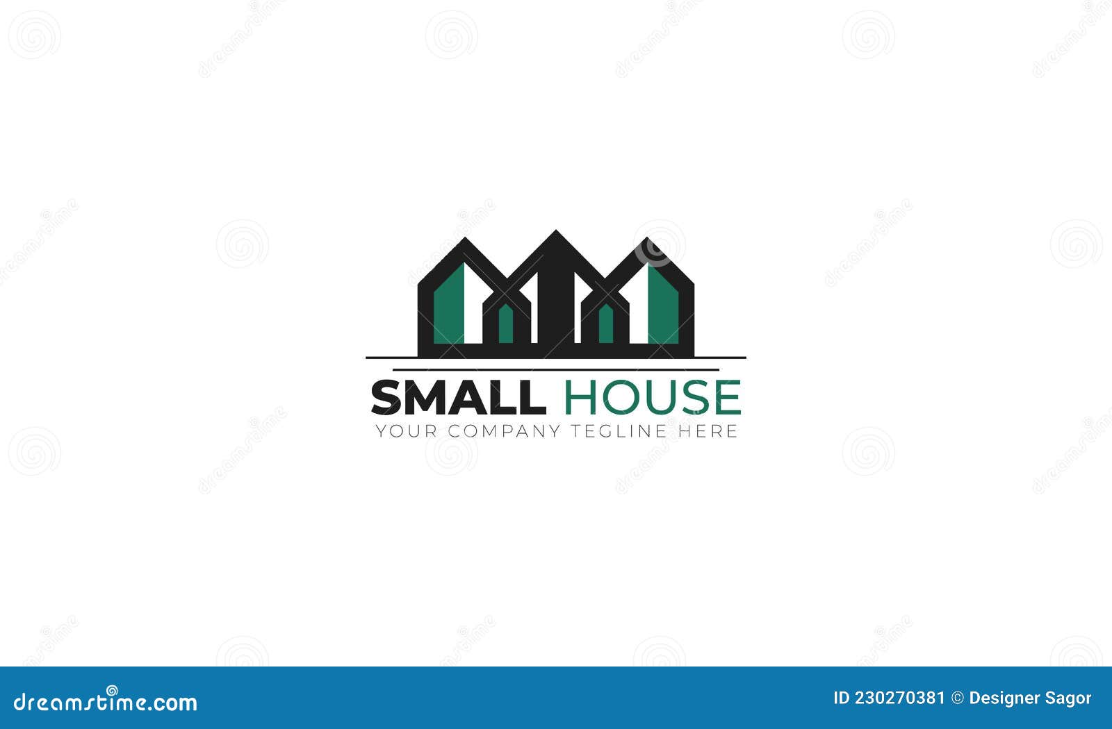 Modern Small House Logo Design Stock Vector - Illustration of vector ...