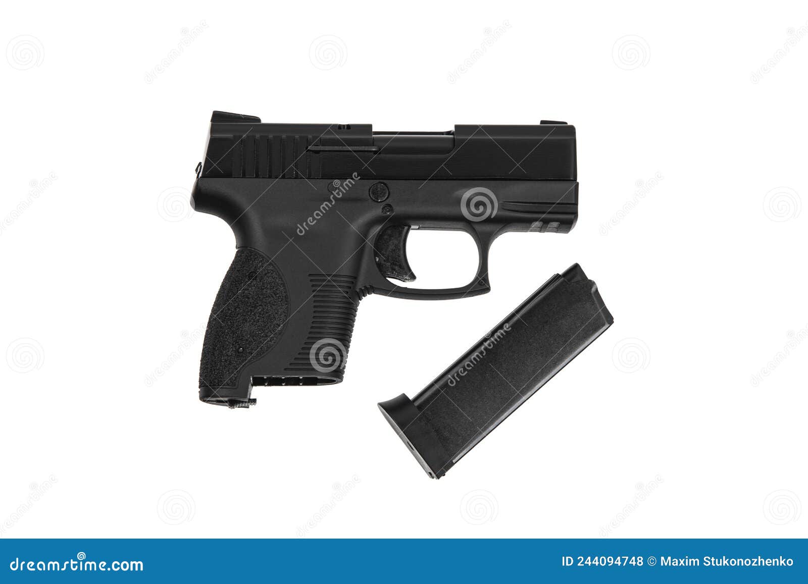 Modern Small Semi-automatic Pistol. a Short-barreled Weapon for Self ...
