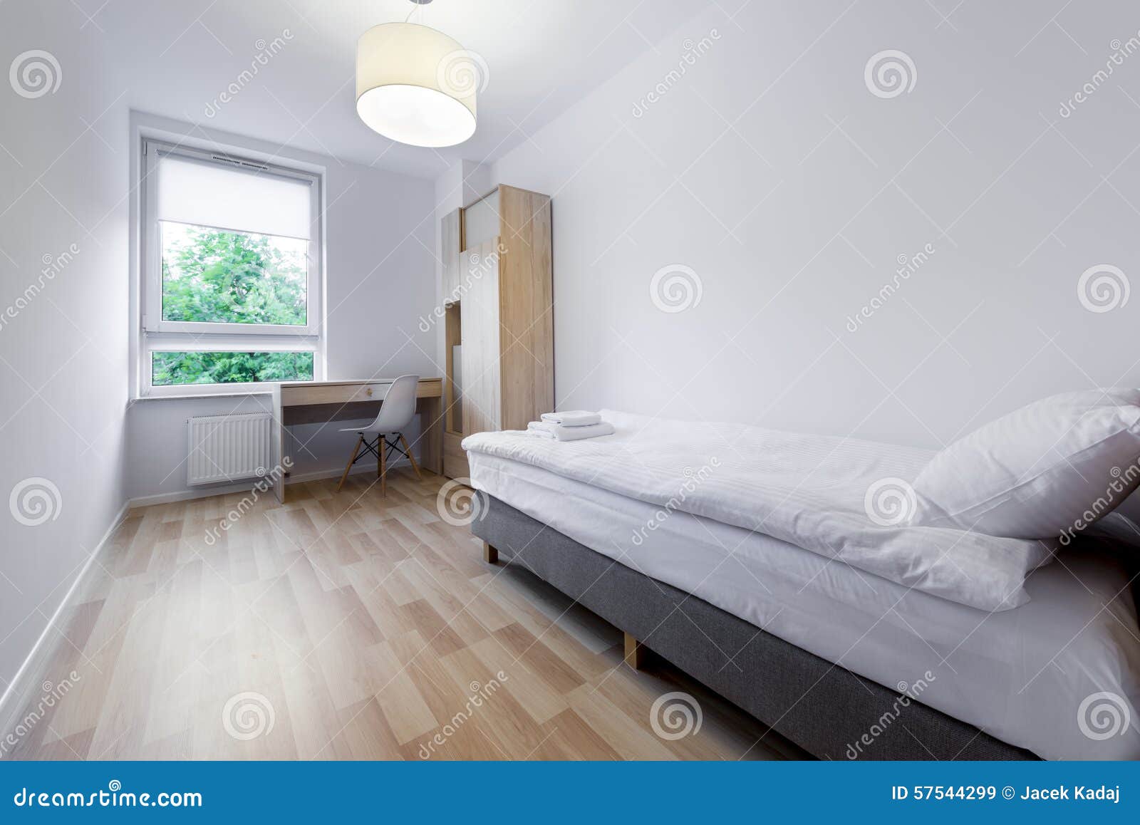 Modern and Small Sleeping Room Interior Design Stock Image - Image of ...