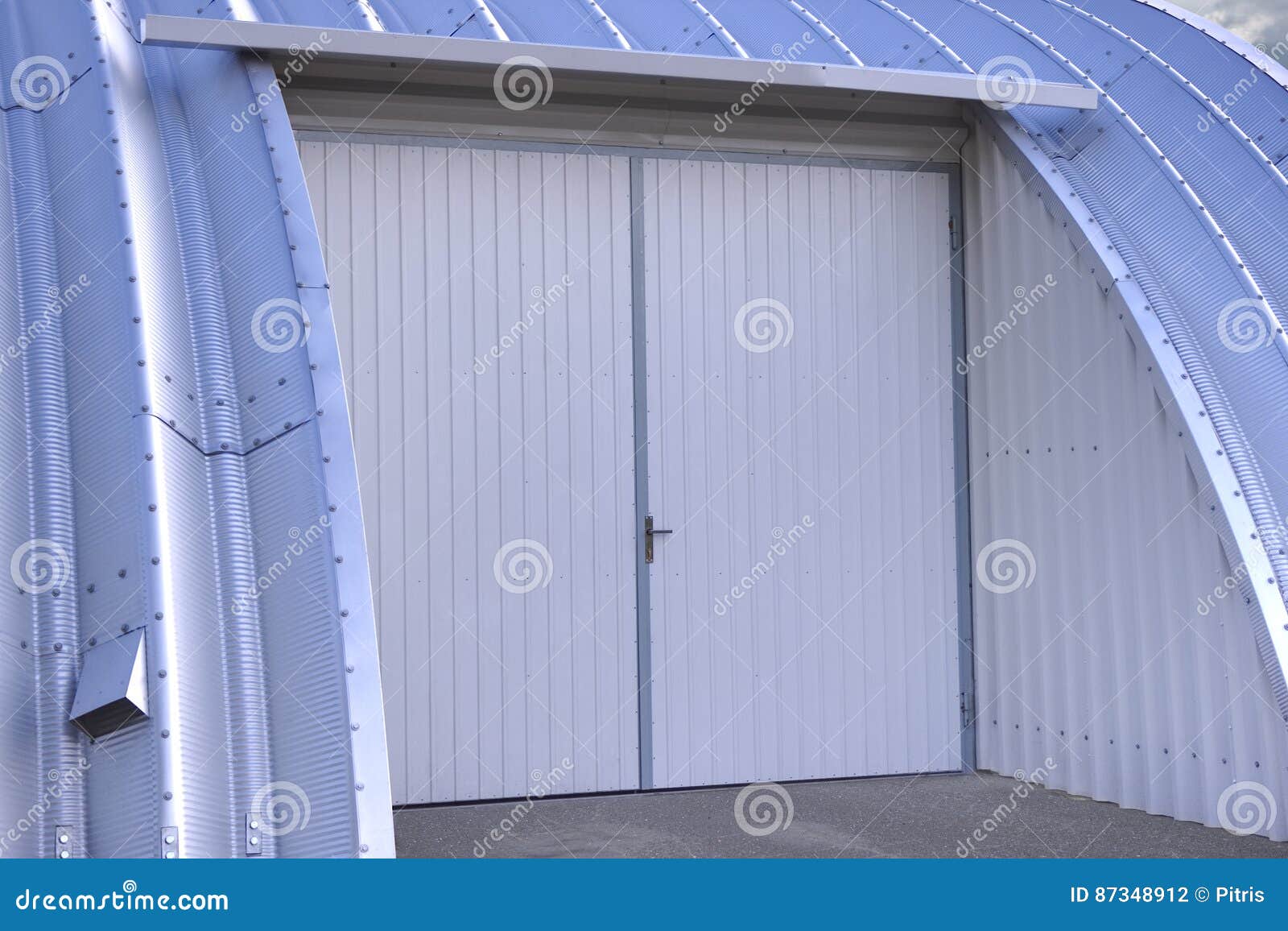 Modern small warehouse stock photo. Image of corrugated - 87348912