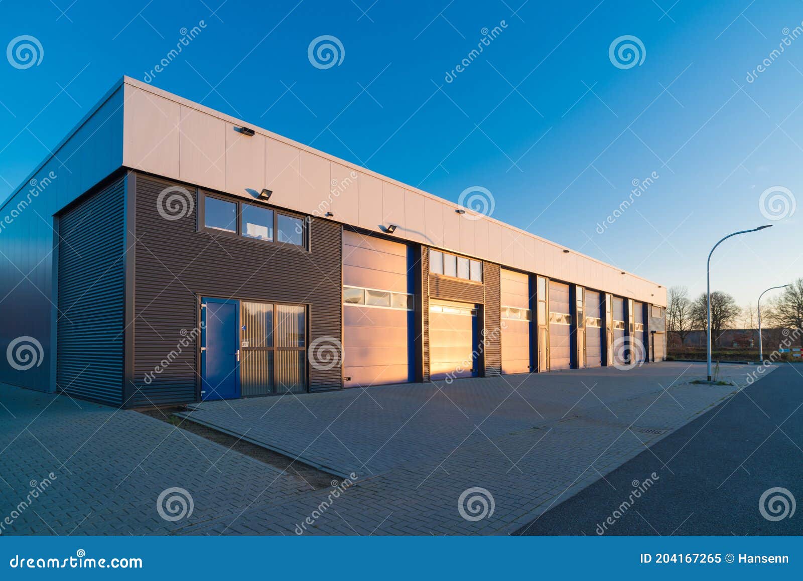 Modern small warehouse stock image. Image of business - 204167265