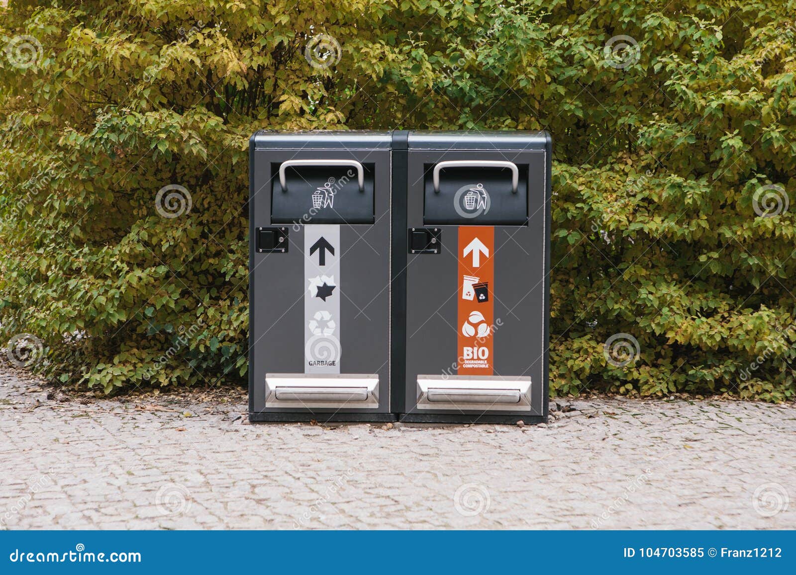 Modern Smart Bins. Waste Collection. Separate Collection of Garbage and ...