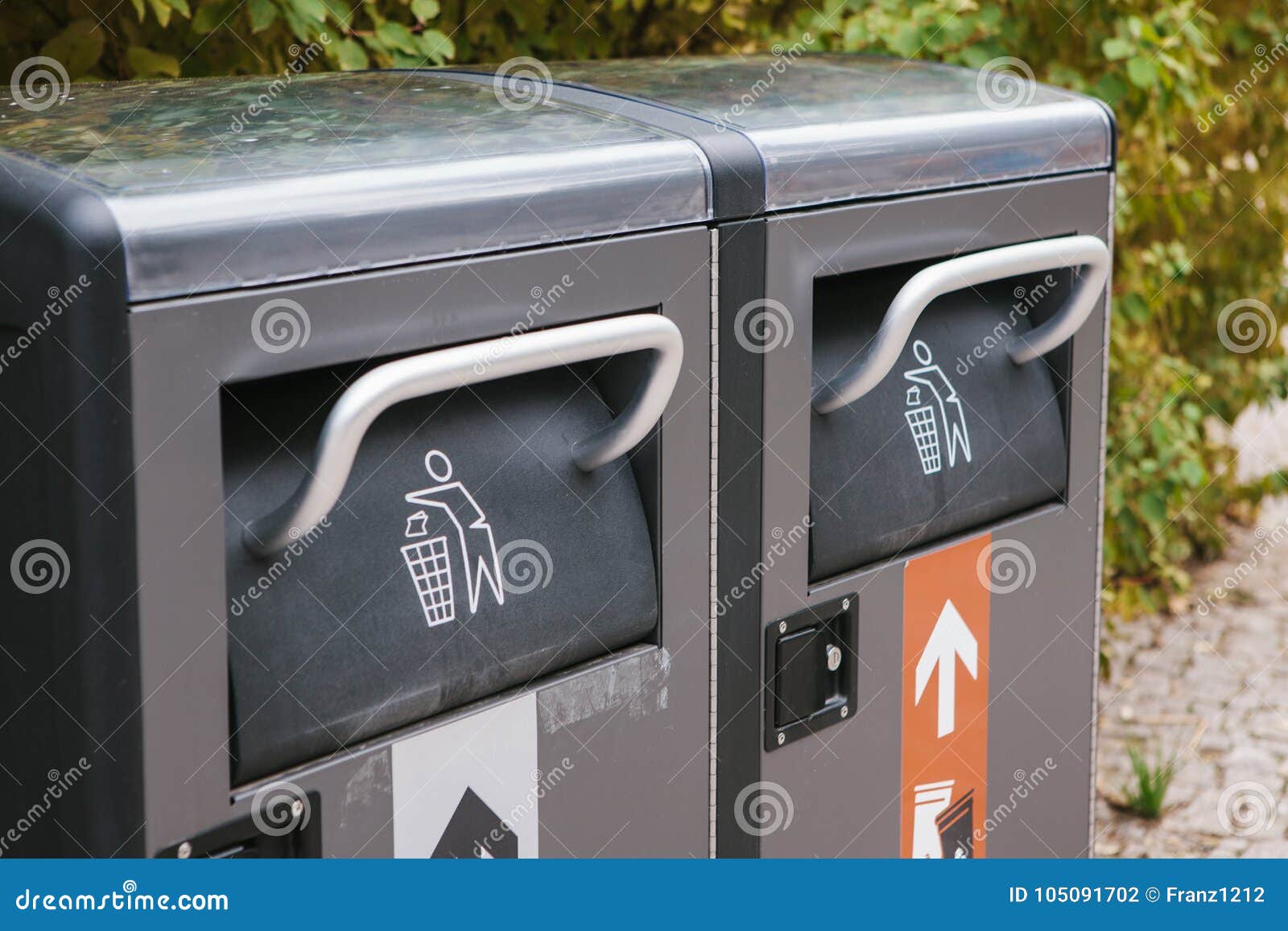 Modern Smart Bins. Waste Collection. Separate Collection of Garbage and ...