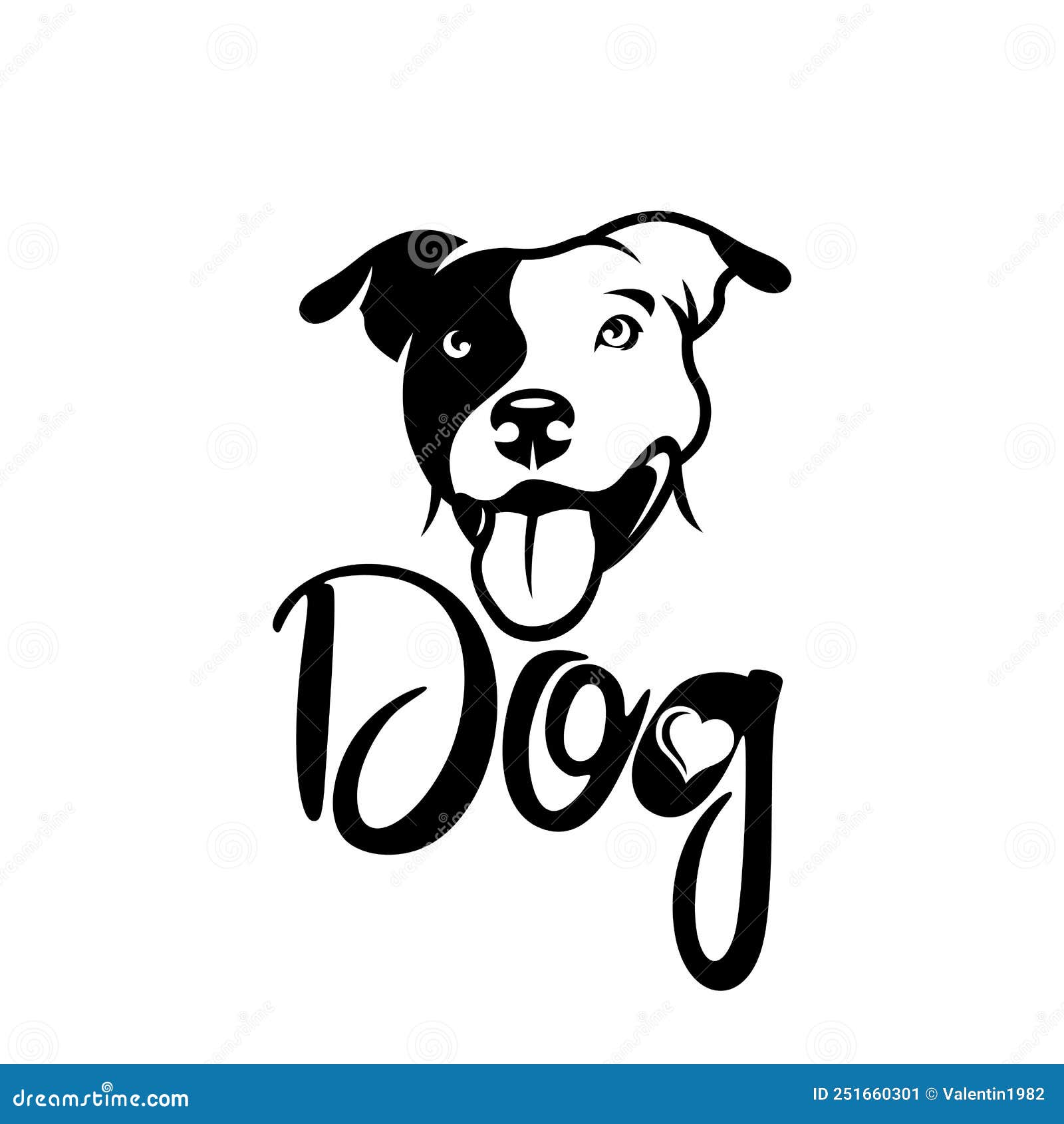 Modern smart dog logo. stock vector. Illustration of happy - 251660301