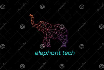 Modern Smart Elephant Tech Logo Design Vector Stock Vector ...