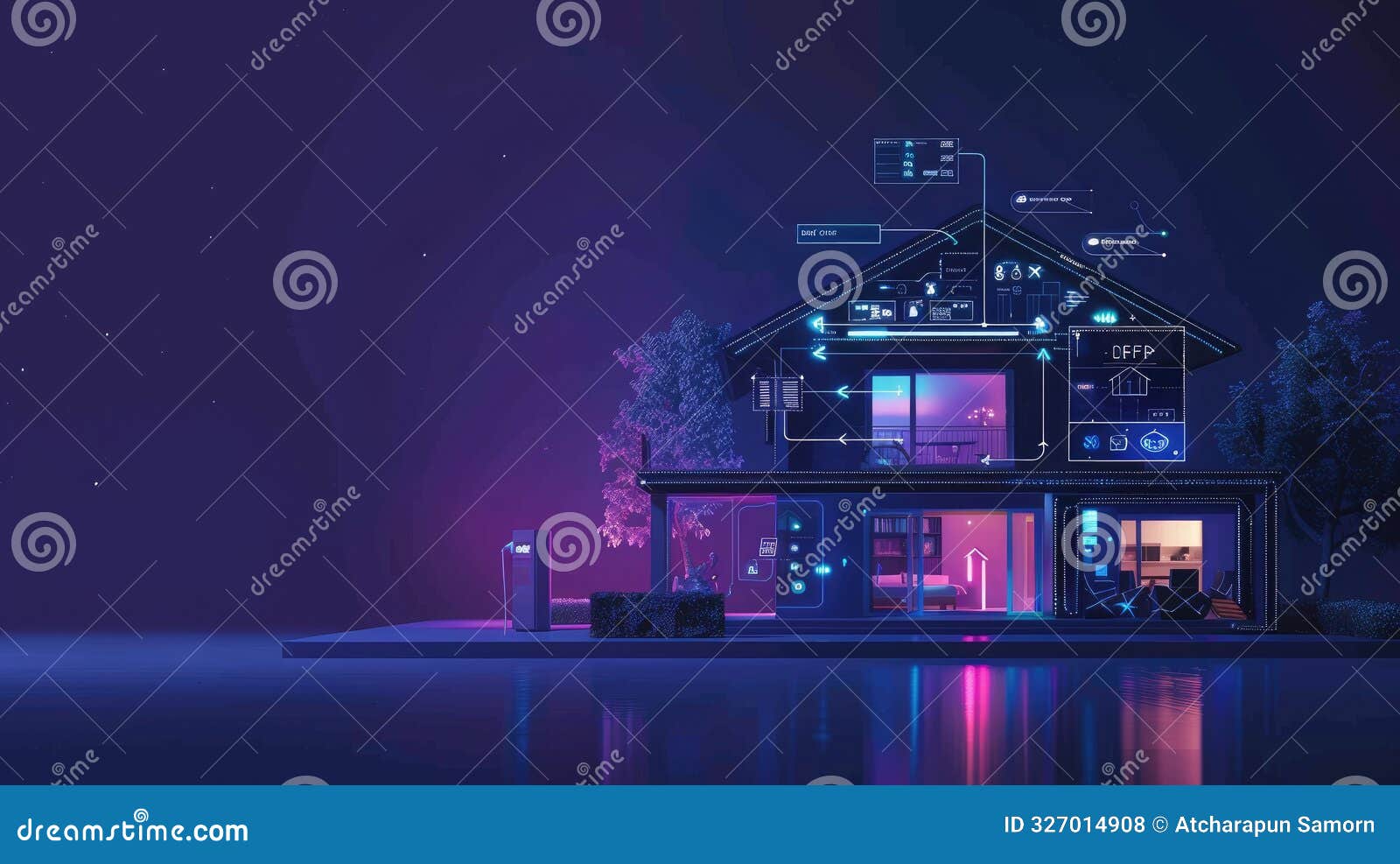 Modern Smart Home Automation Interface in Minimalist Setting with ...