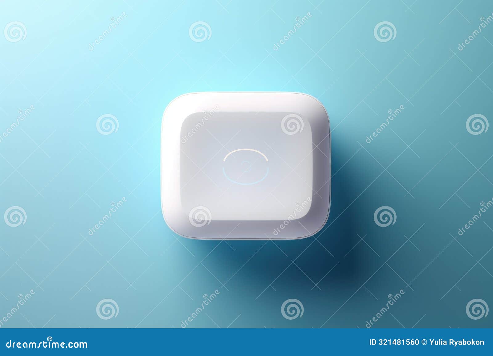 Modern Smart Home Button on Blue Background Stock Illustration ...