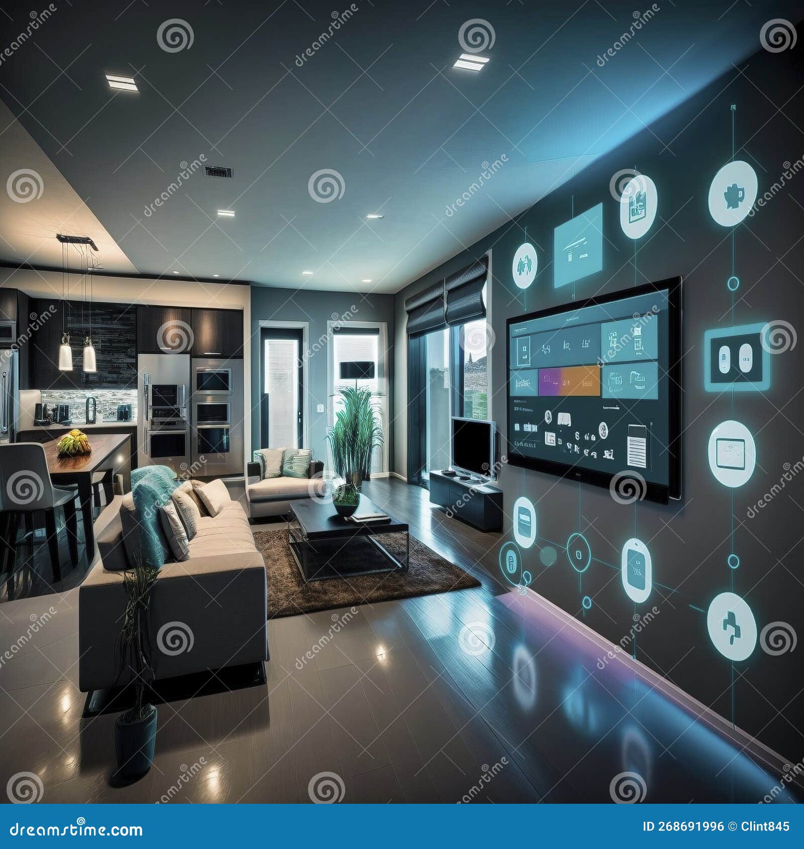 A Modern Smart Home, Filled with Advanced-edge Devices, Sensors, and ...