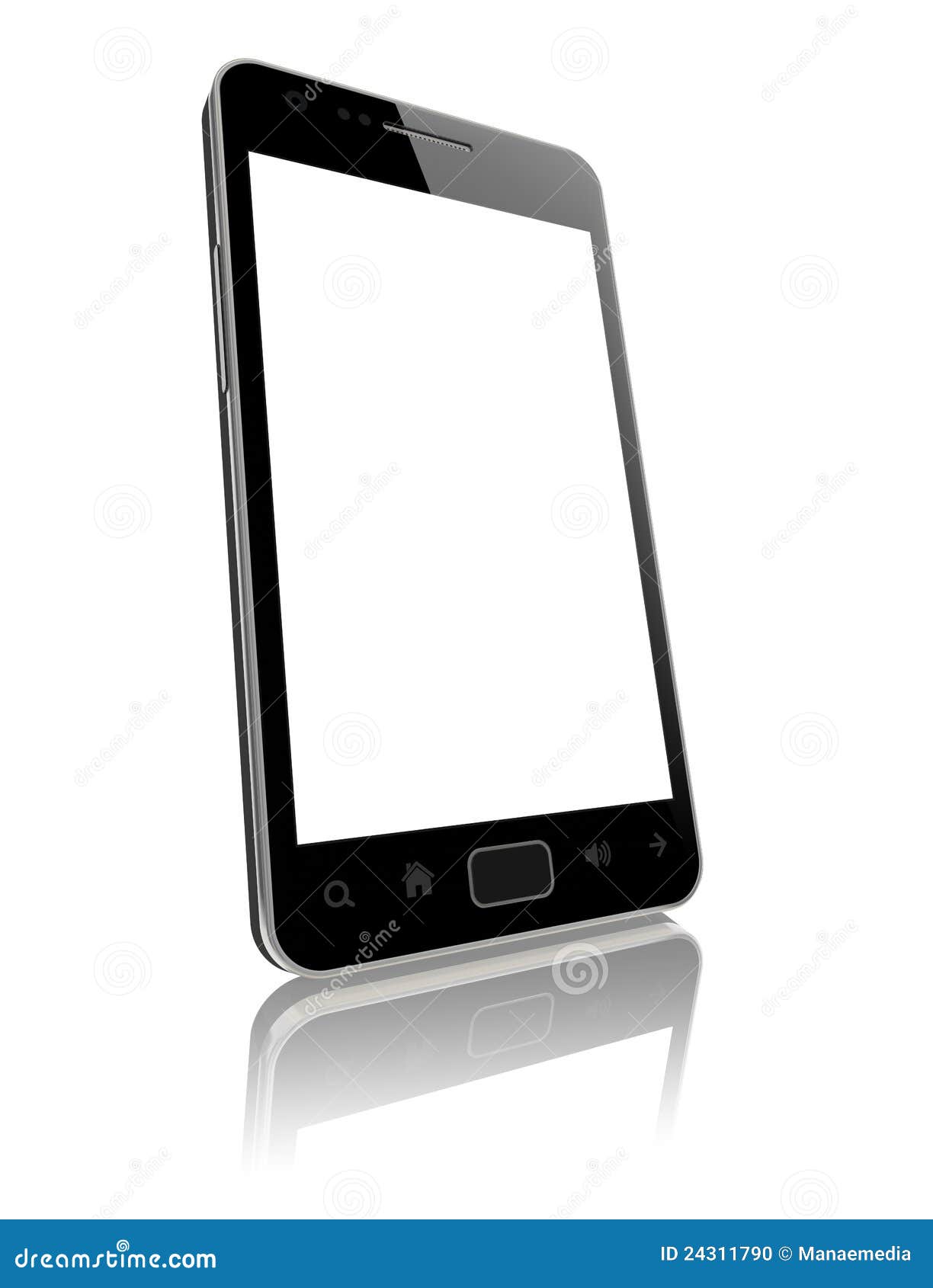 Modern Smart Phone with Blank Screen Isolated Stock Photo - Image of ...